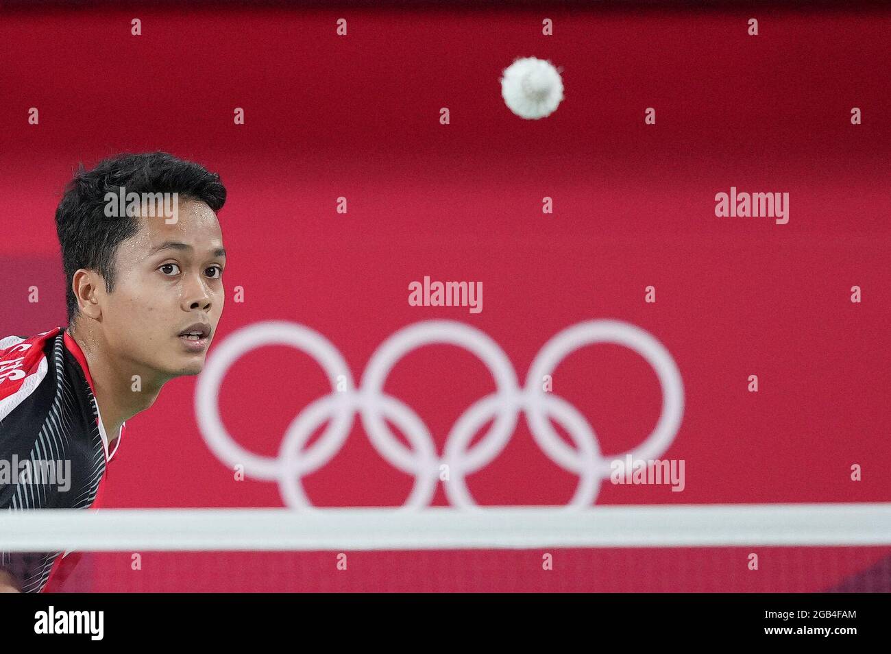 (210802) -- TOKYO, le 2 août 2021 (Xinhua) -- Anthony Sinisuka Ginting ...