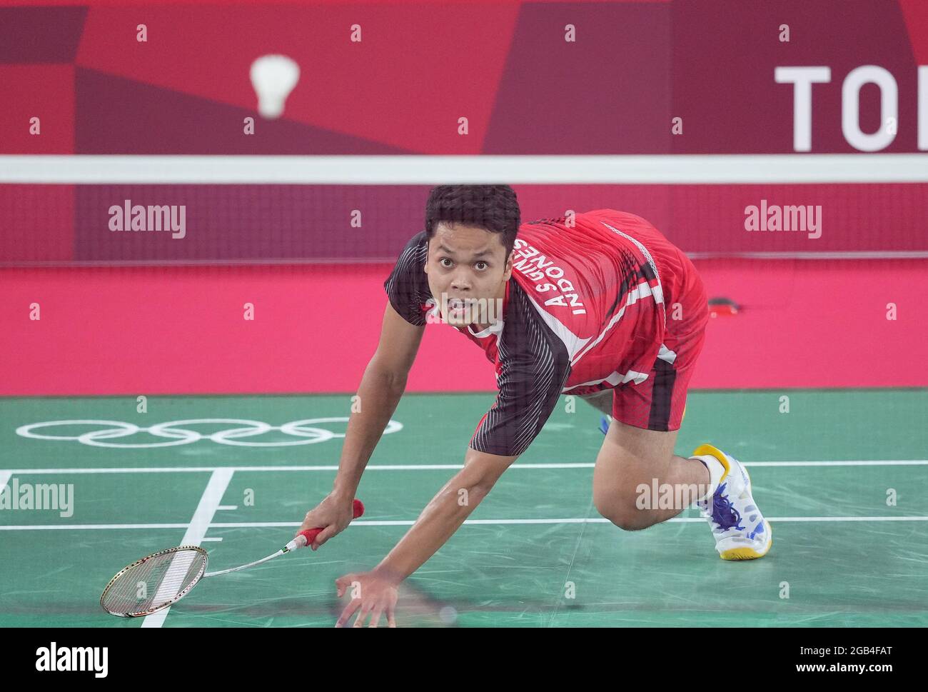 (210802) -- TOKYO, le 2 août 2021 (Xinhua) -- Anthony Sinisuka Ginting ...
