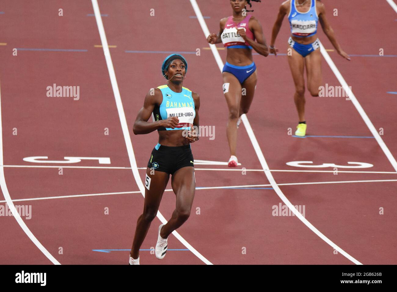 Shauna Miller-Uibo (BAH) participe à la demi-finale féminine de 200 m ...
