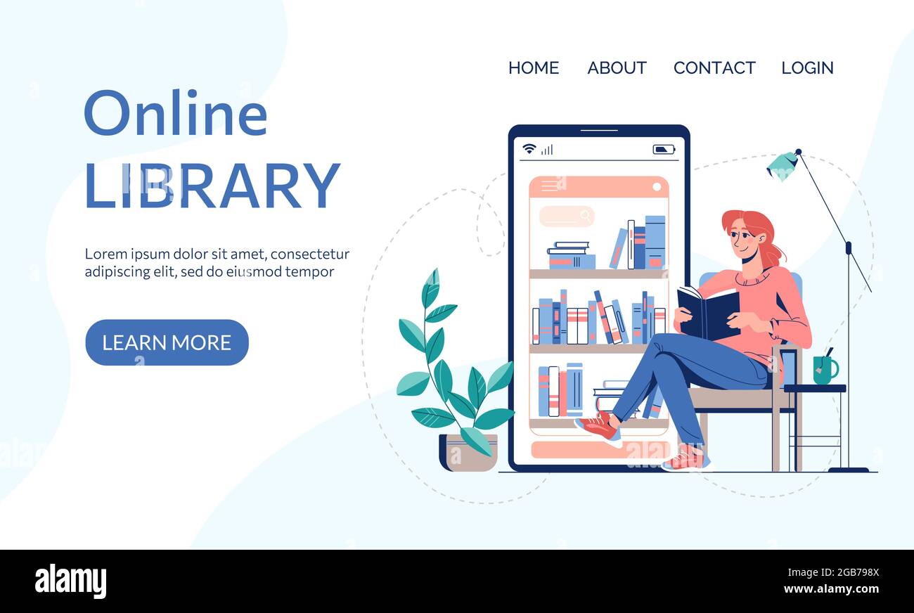 Bibliothèque en ligne, page d'accueil de lecture de livres ...