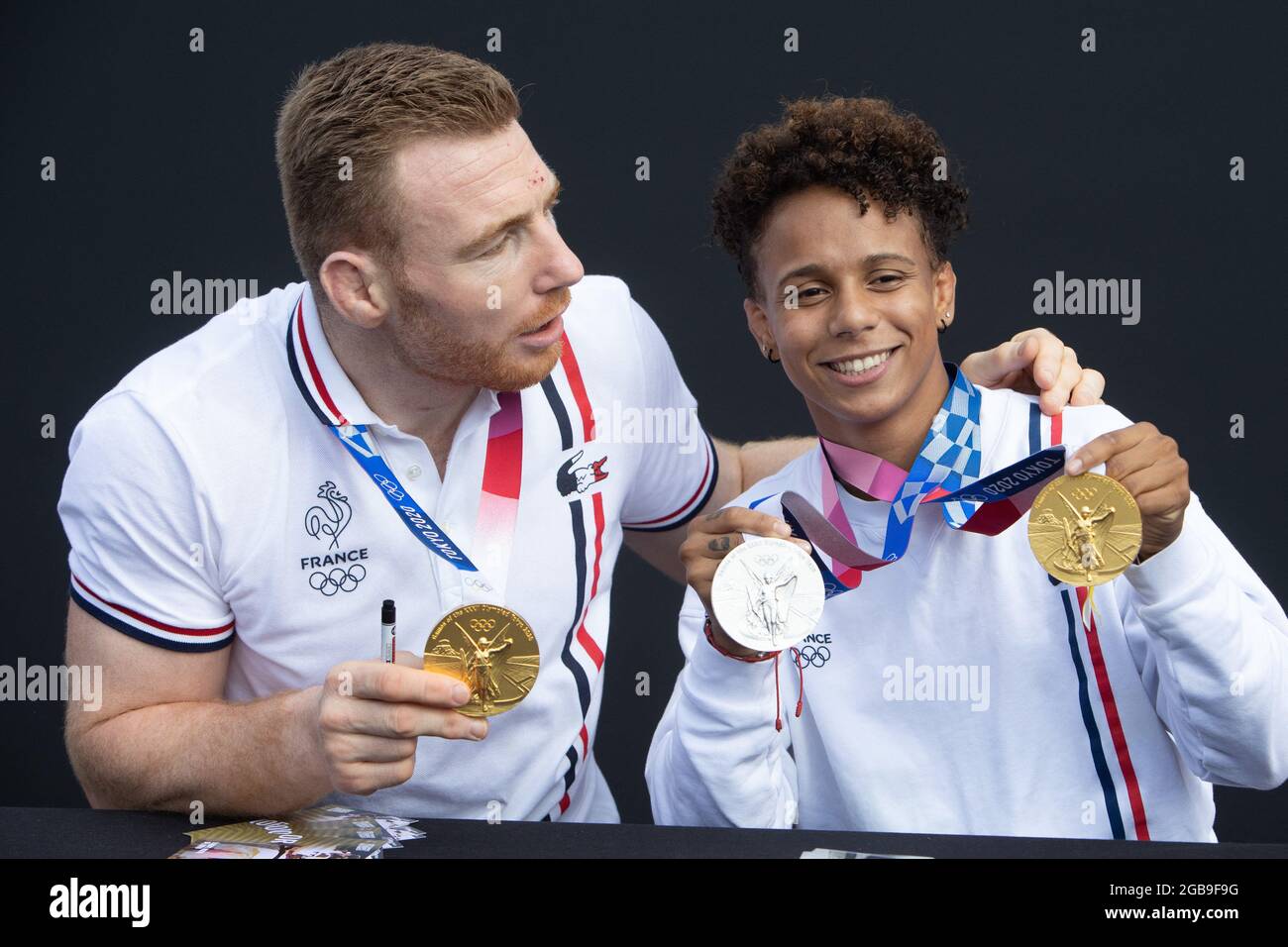 Axel Clerget, Amandine Buchard membres l'équipe française Judo ...