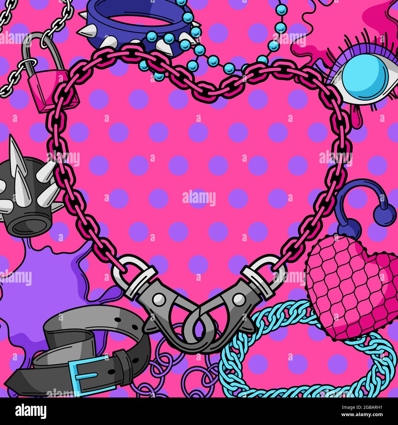 Arrière-plan avec les symboles de la sous-culture des jeunes ...