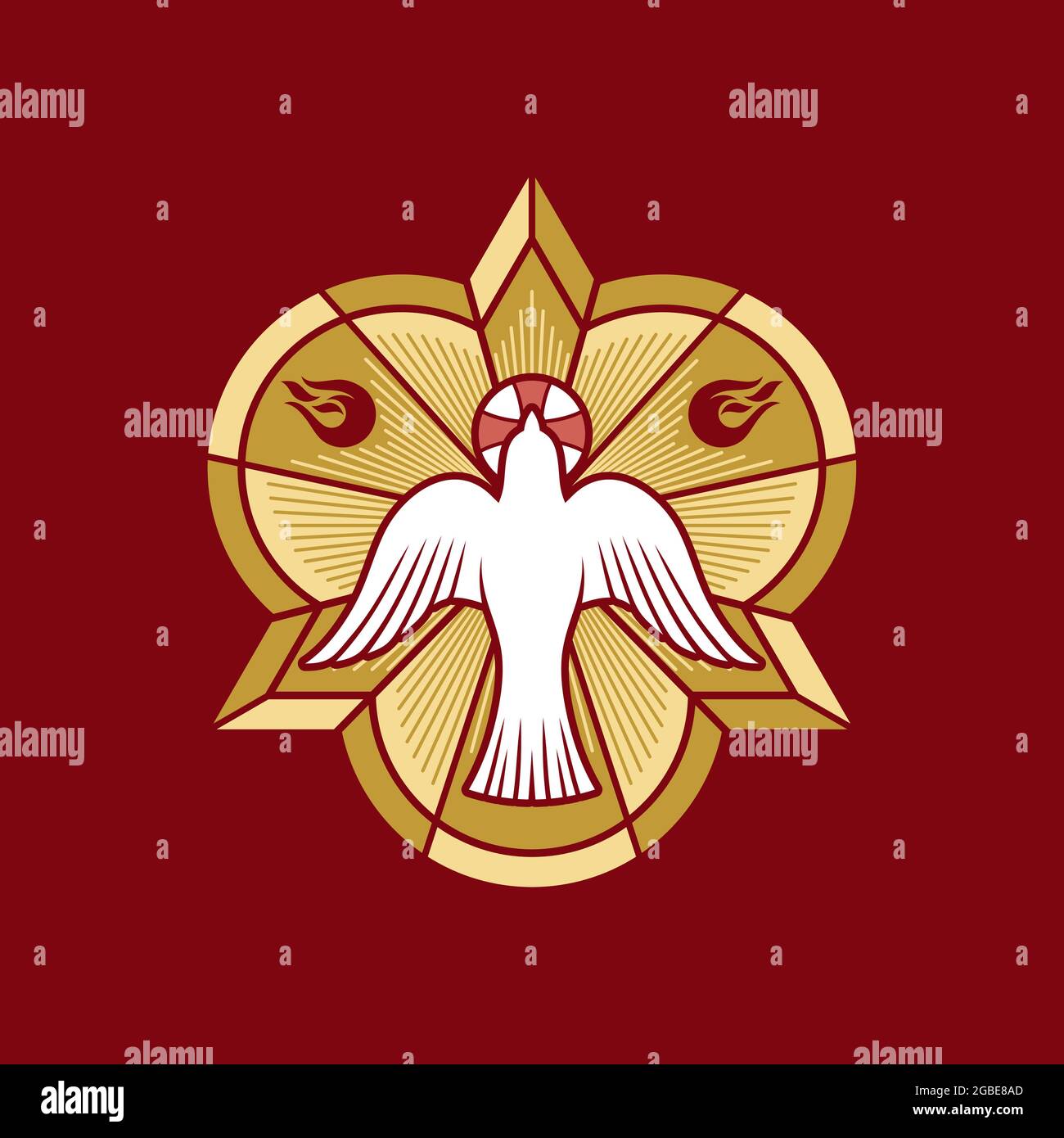 Illustration chrétienne. L'image d'une colombe - symbole du Saint ...