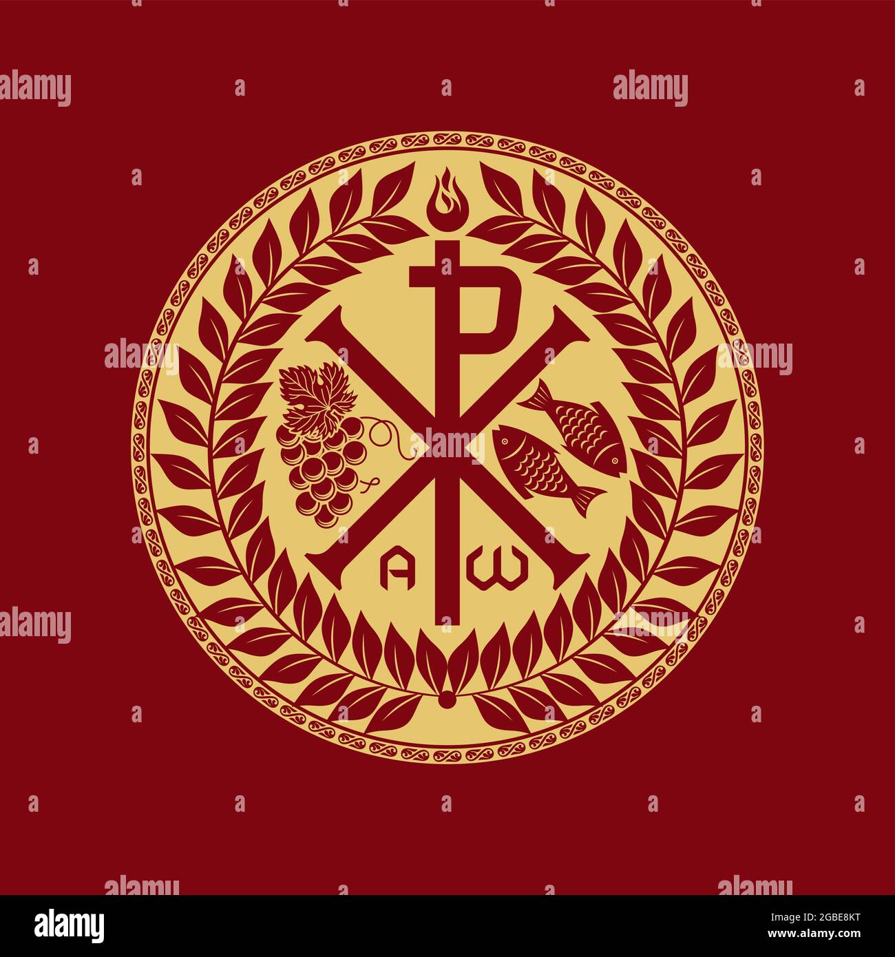 Illustration chrétienne. Monogramme de Jésus-Christ - Chrismon. Le ...