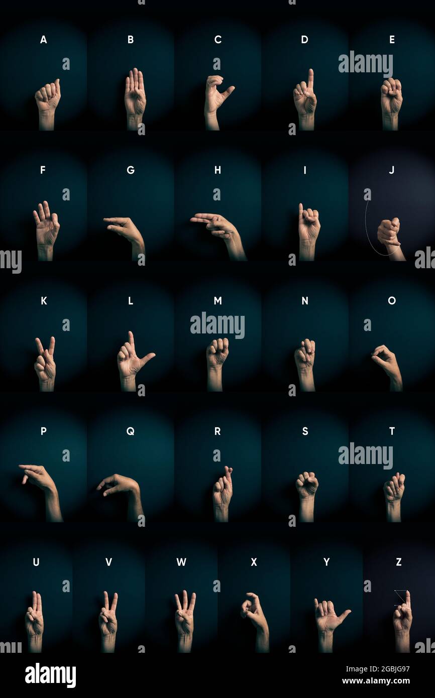 Lettres asl Banque de photographies et d’images à haute résolution - Alamy