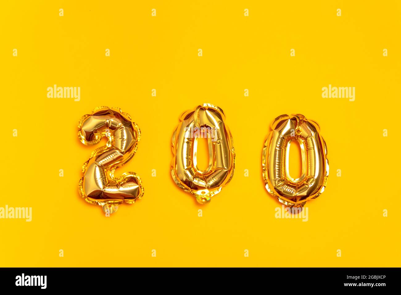 Ballons Golden à 200 chiffres. Ballons en aluminium et en latex ...