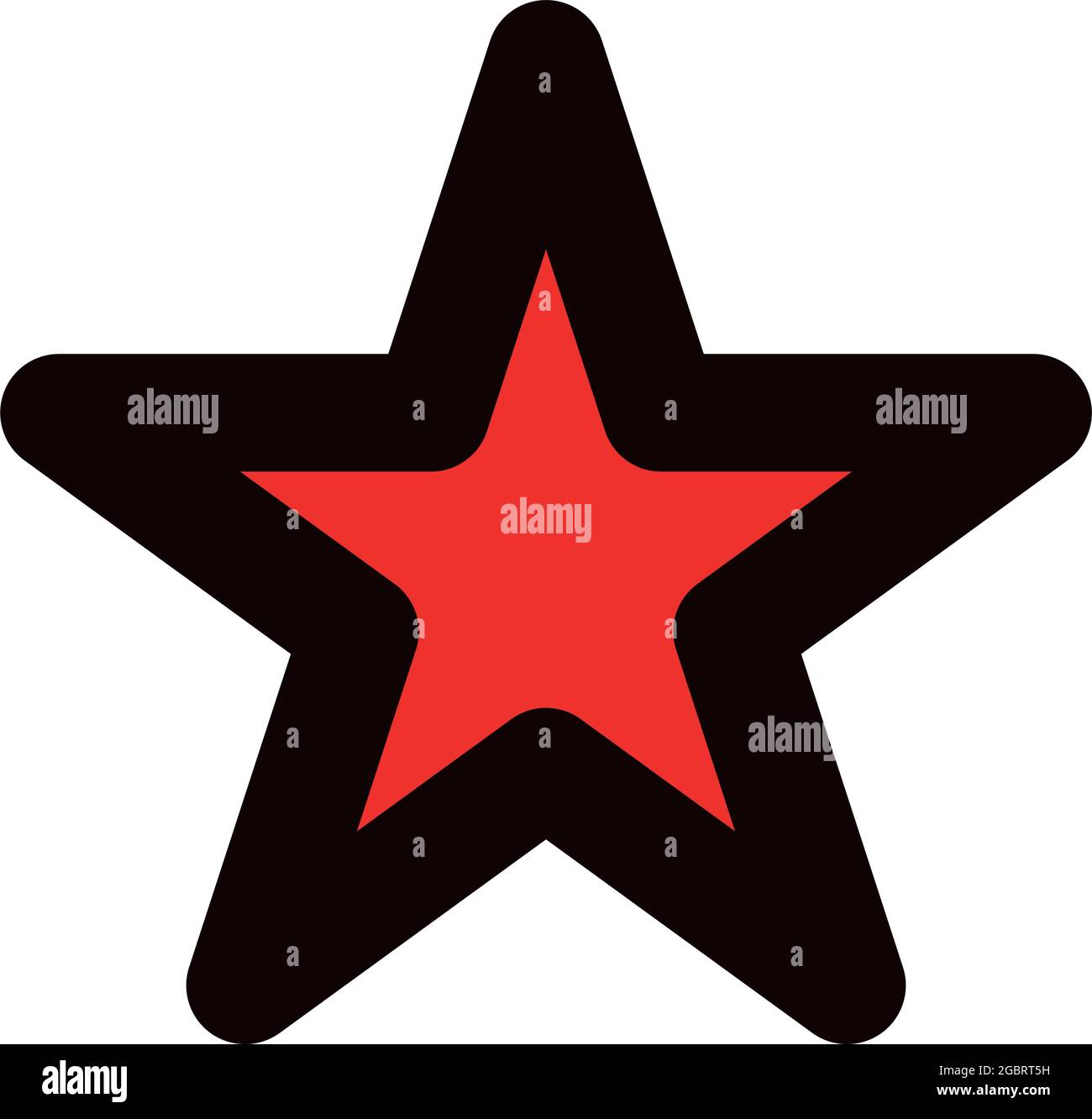 Étoile rouge. Icône vectorielle isolée sur un fond blanc Image ...