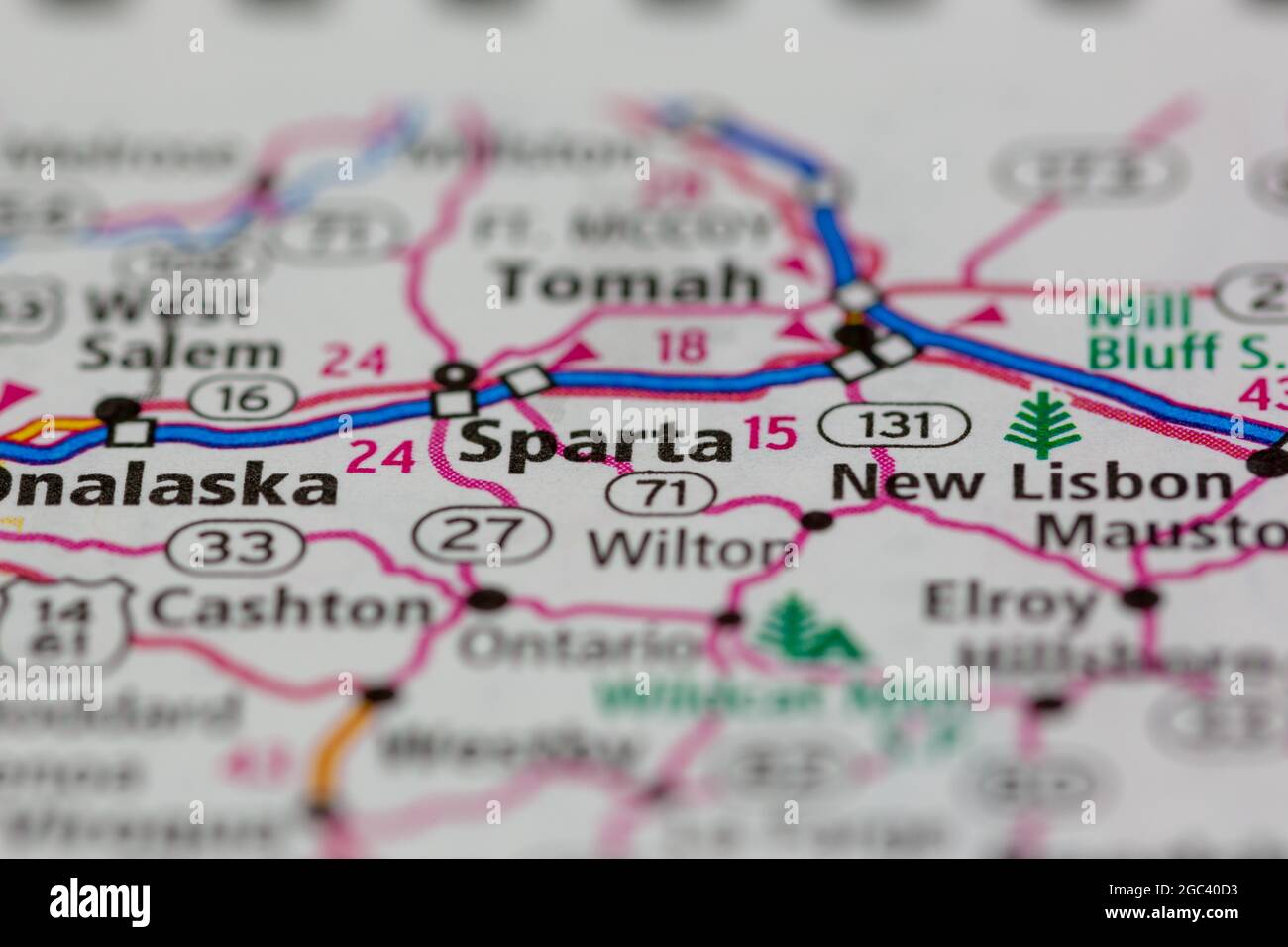 Sparta sur une carte Banque de photographies et d’images à haute ...