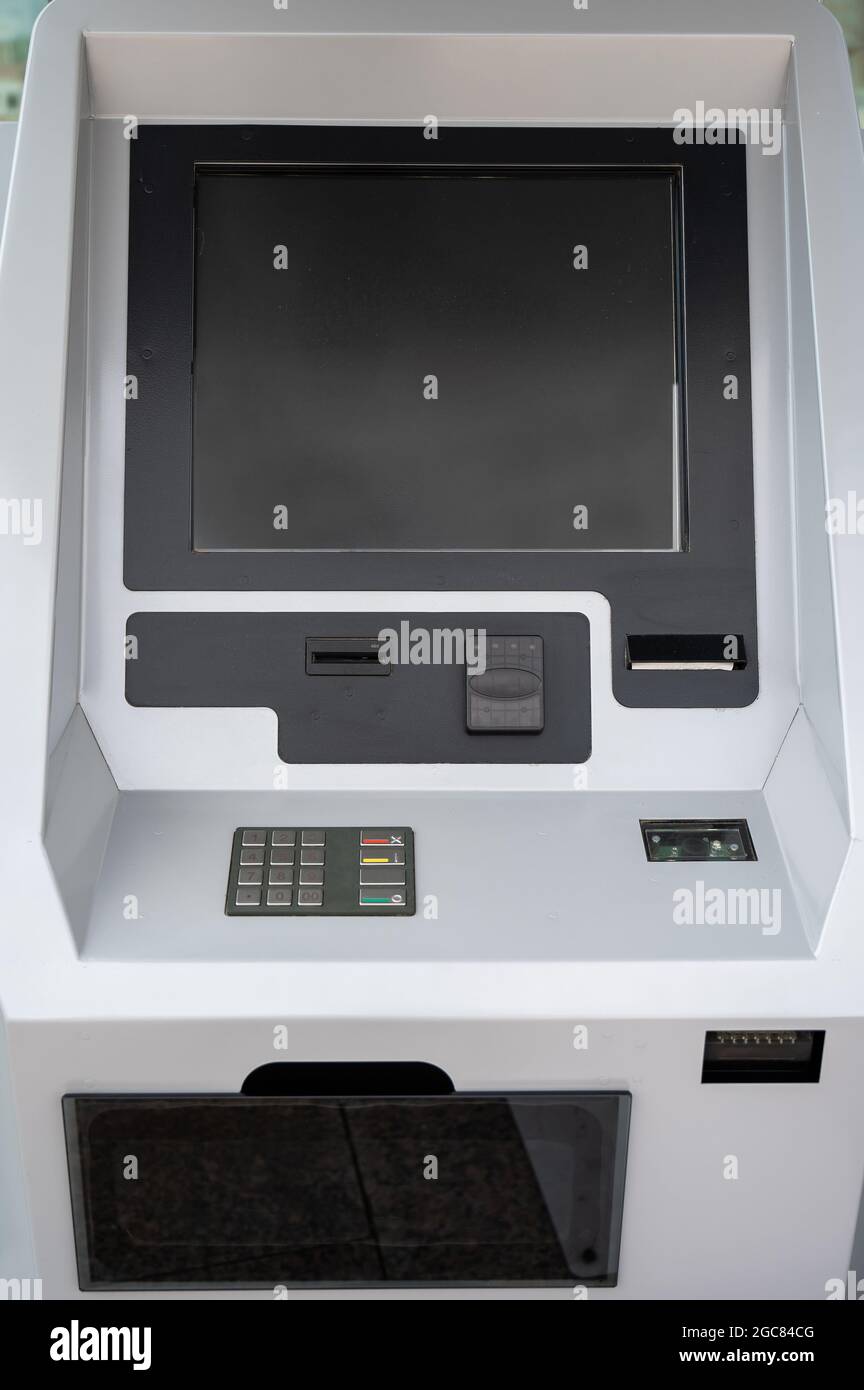 Distributeur automatique de billets en libre service Banque de ...