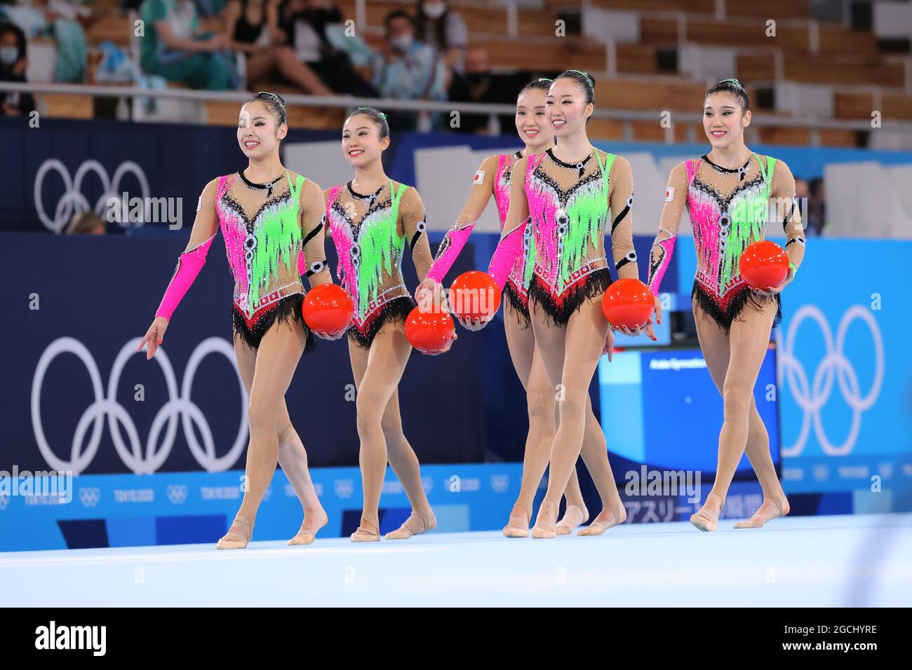 Groupe de l'équipe japonaise (JPN), 8 AOÛT 2021 - gymnastique rythmique ...