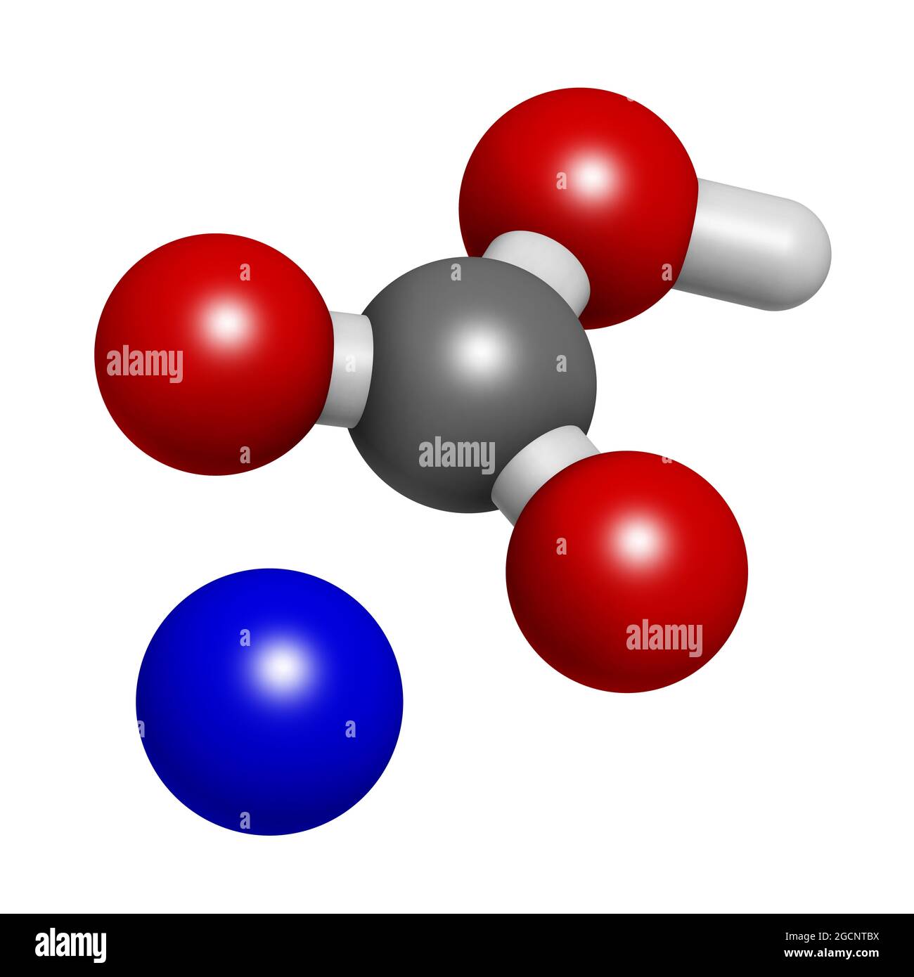 Structure chimique du bicarbonate de sodium Banque de photographies et ...