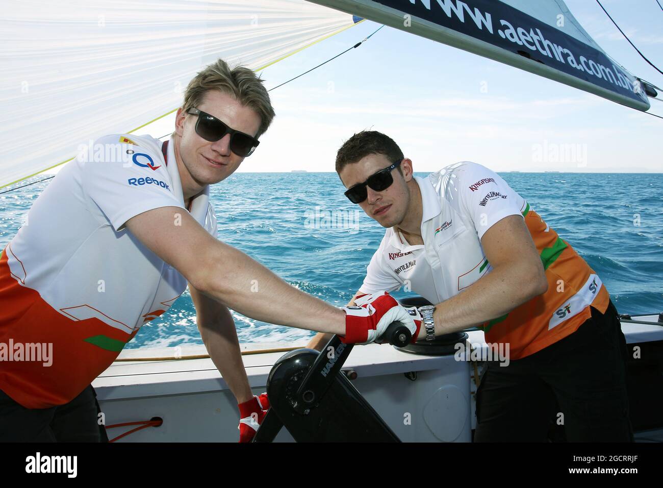 Sahara force inde f1 sur aethra americas cup boat Banque de ...