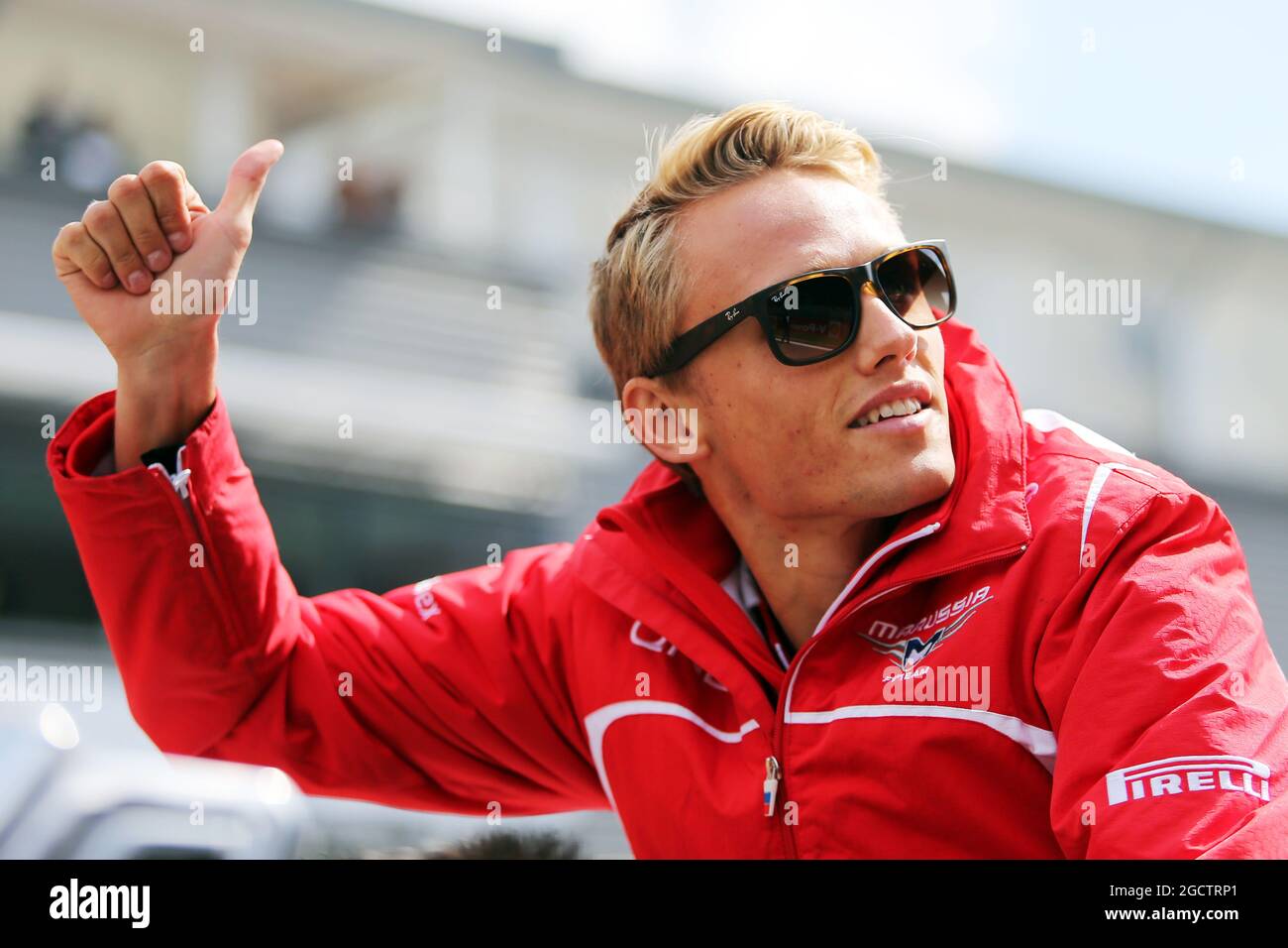 Max Chilton (GBR) Marussia F1 Team sur le défilé des pilotes. Grand ...