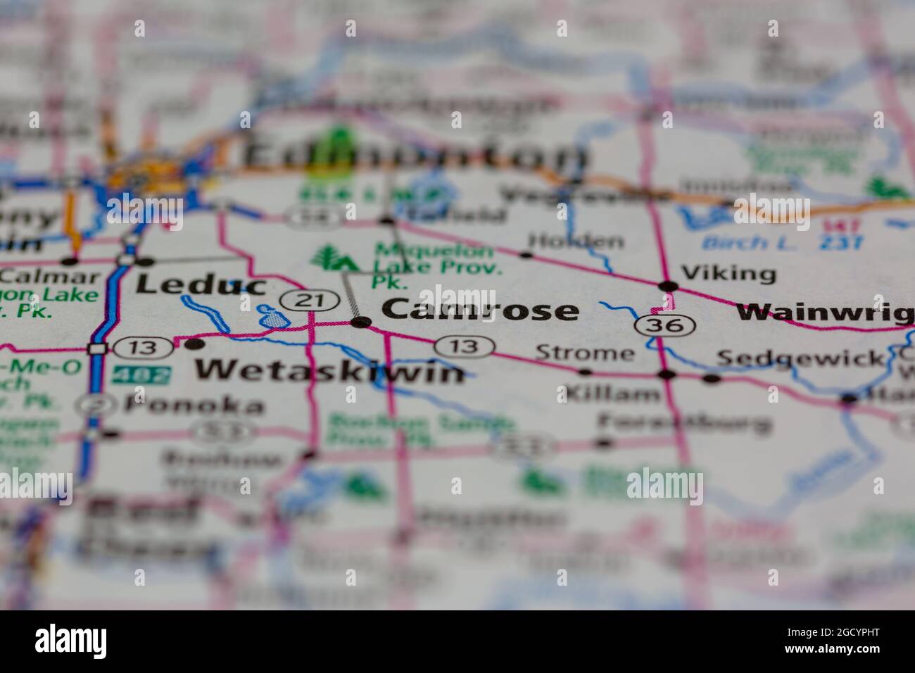 Carte de camrose alberta Banque de photographies et d’images à haute ...