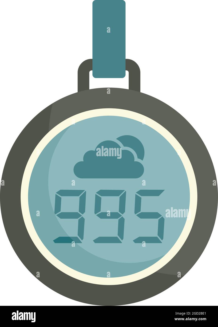 Icône de baromètre numérique. Illustration plate de l'icône de vecteur ...