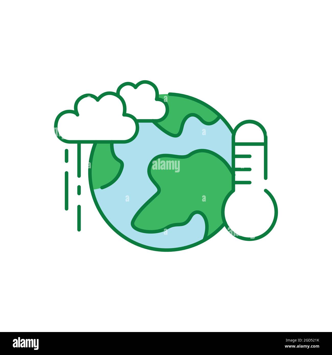 Icône de couleur Climate action. Responsabilité sociale de l'entreprise ...