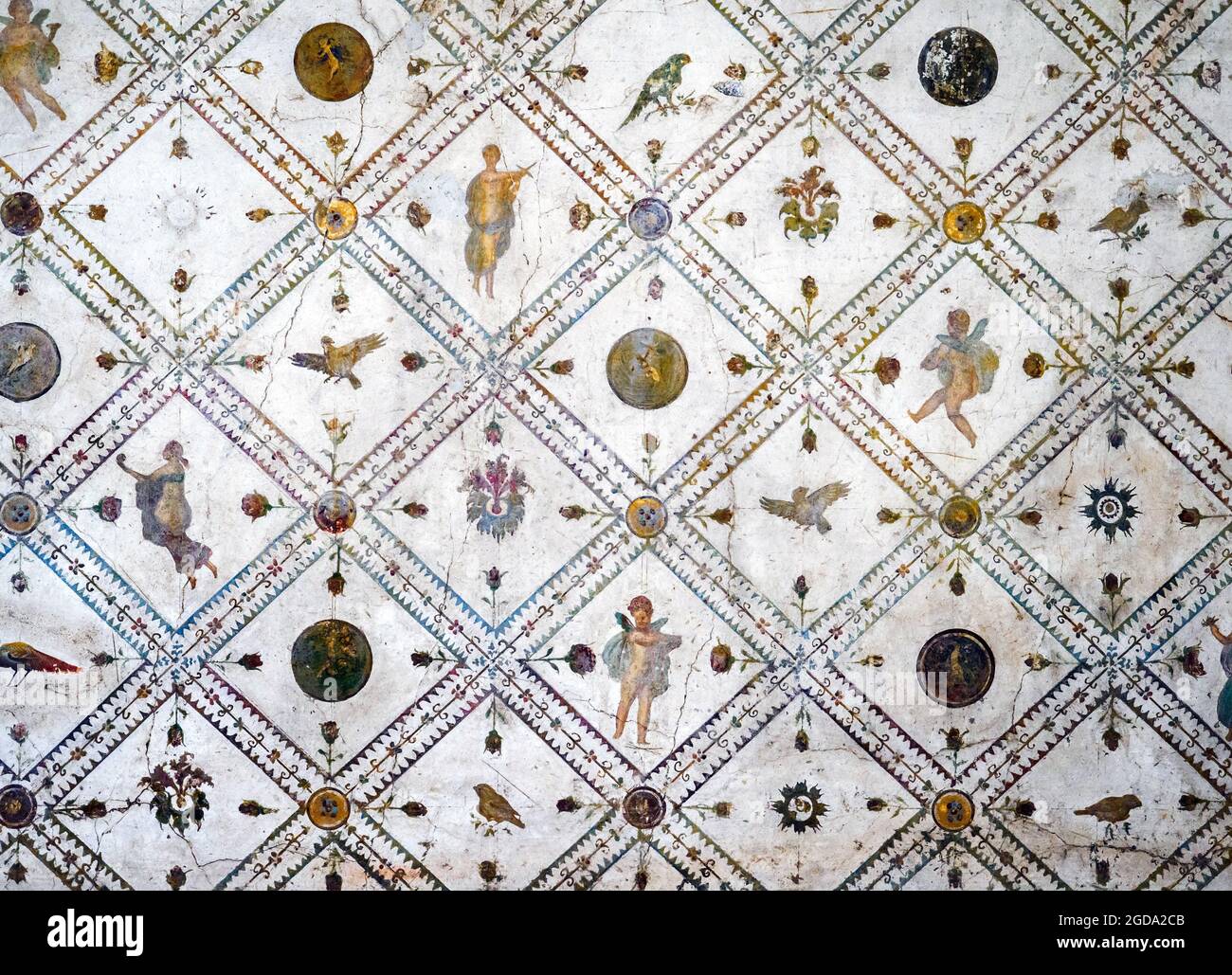 Fresque romaine antique oiseaux Banque de photographies et d’images à ...