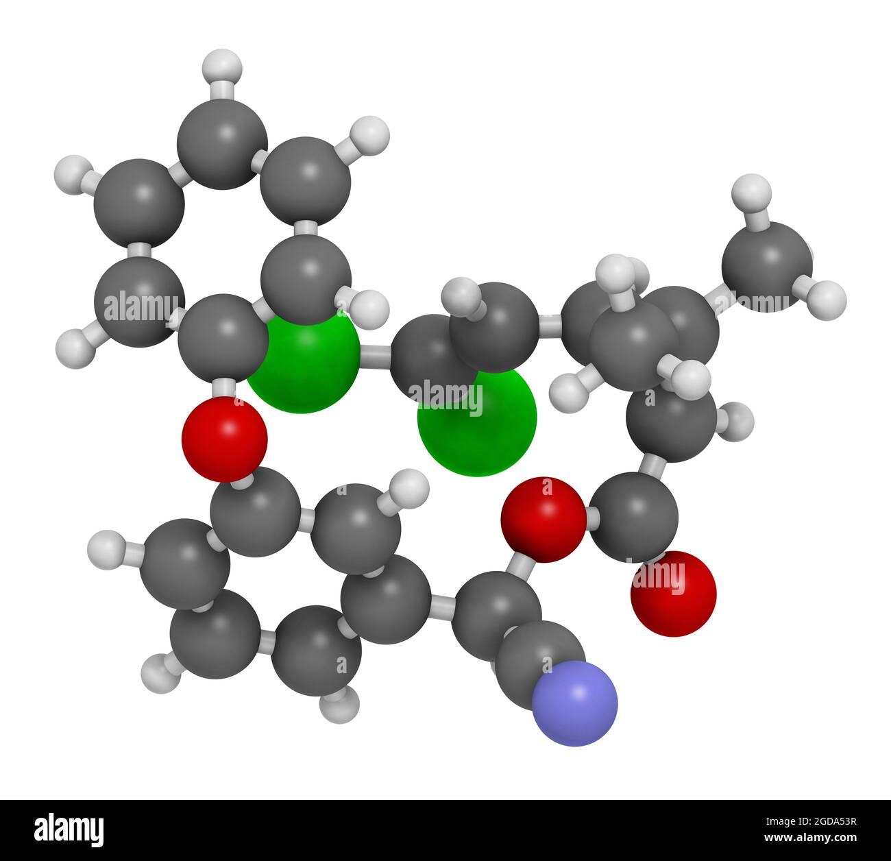 Cypermethrin insecticide molecule Banque d'images détourées - Alamy