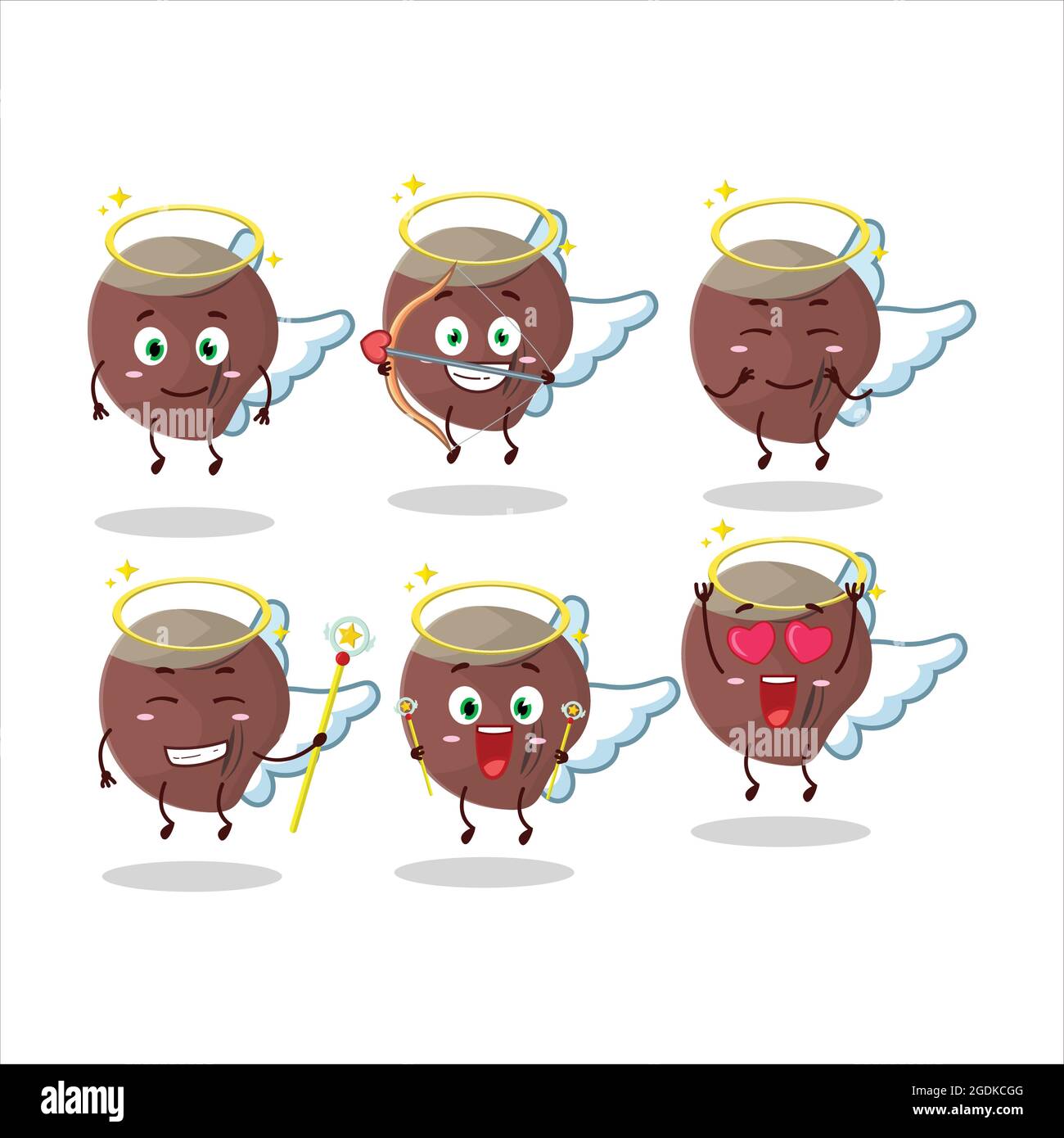 Les dessins de dessin animé d'Acorn sont un joli ange. Illustration ...
