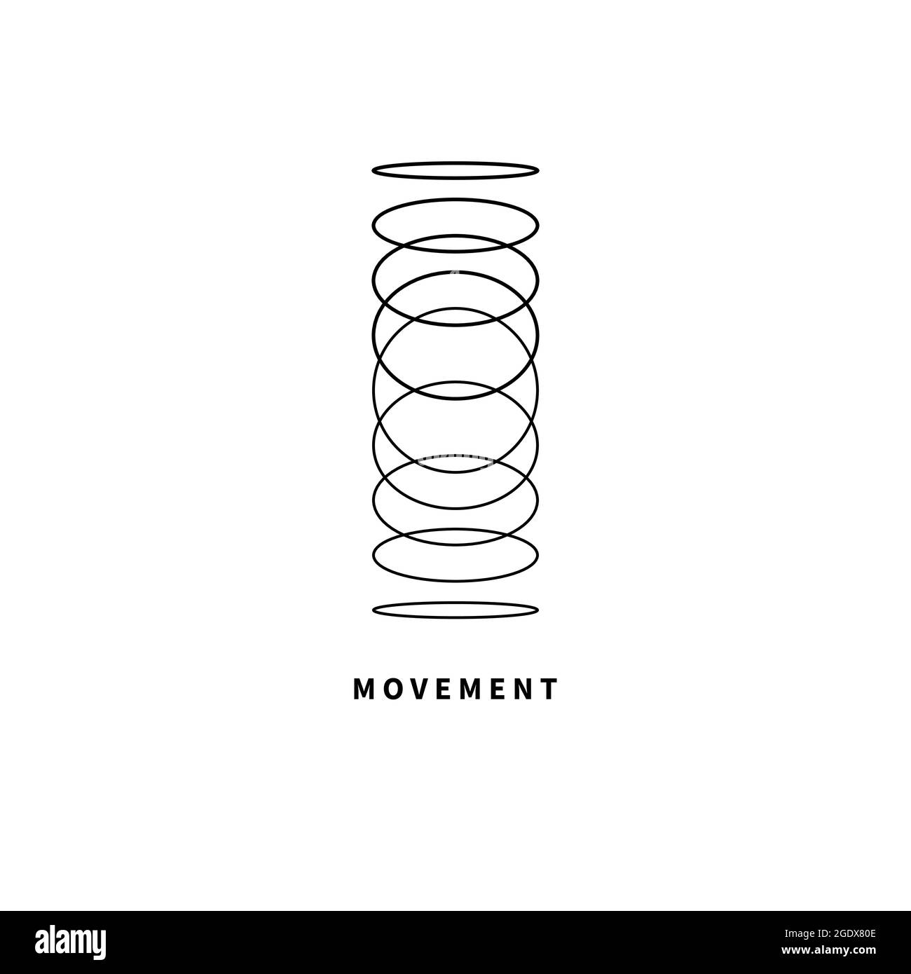 Mouvement du logo. Icône de coaching. Concept de cercle rotatif ...