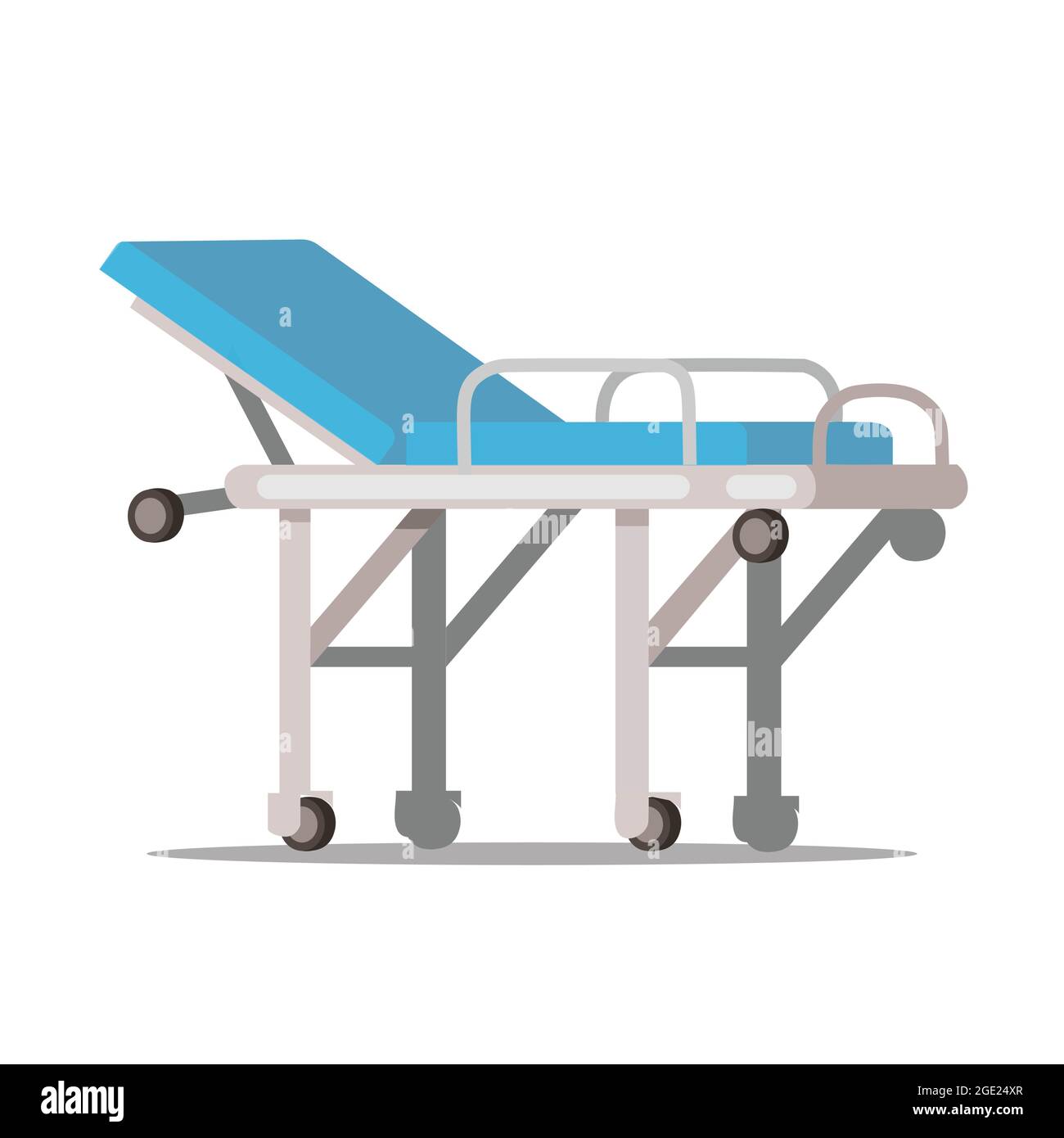 Lit d'hôpital avec équipement médical. Les choses essentielles du ...