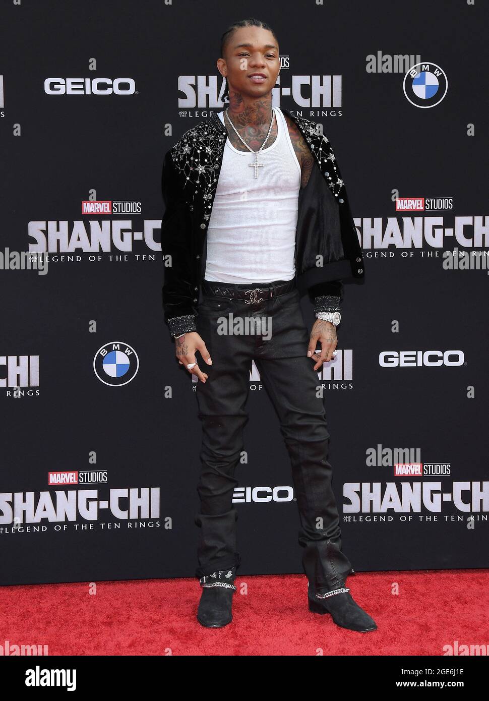 Swae Lee arrive à Disney's SHANG-CHI ET LA LÉGENDE DE LA première DIX ...