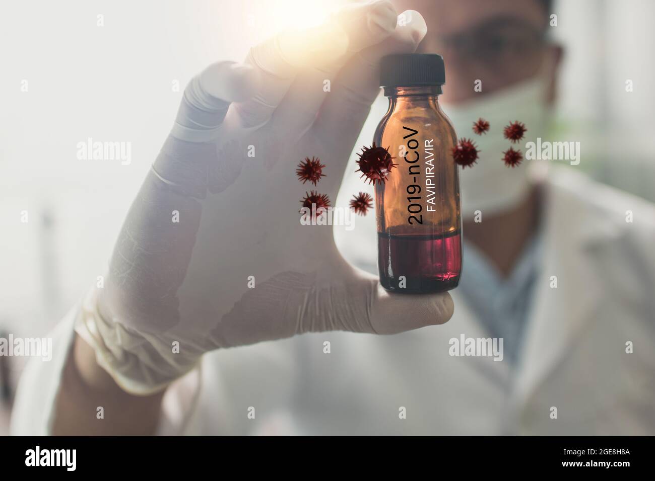 Gros plan chercheur ou flacon de conservation médicaments ...