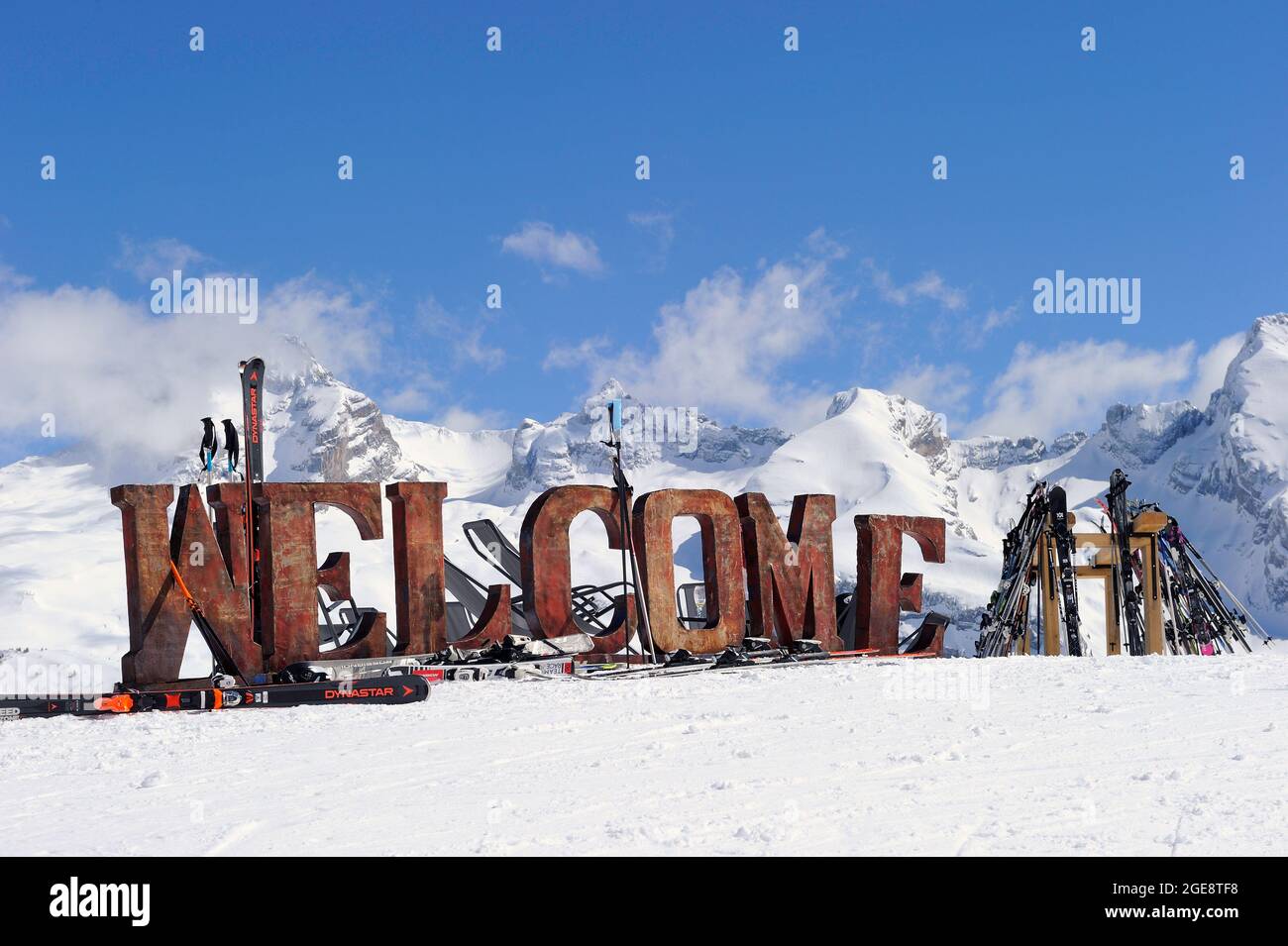 FRANCE, HAUTE-SAVOIE (74) MASSIF DES ARAVIS, LE GRAND BORNAND, DOMAINE ...