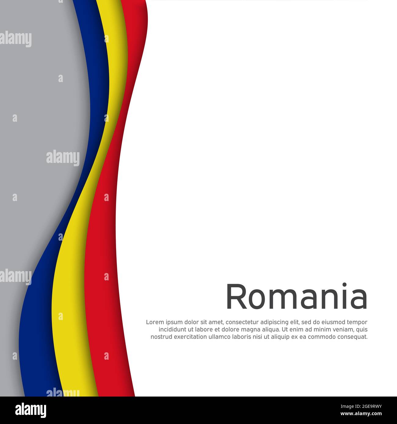 Drapeau tricolore roumain Banque d'images vectorielles - Alamy