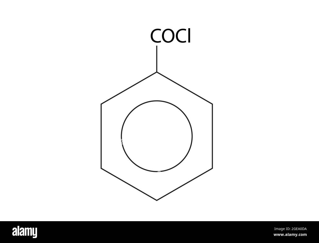 Structure chimique du chlorure de benzoyle, Anatomie du chlorure de ...