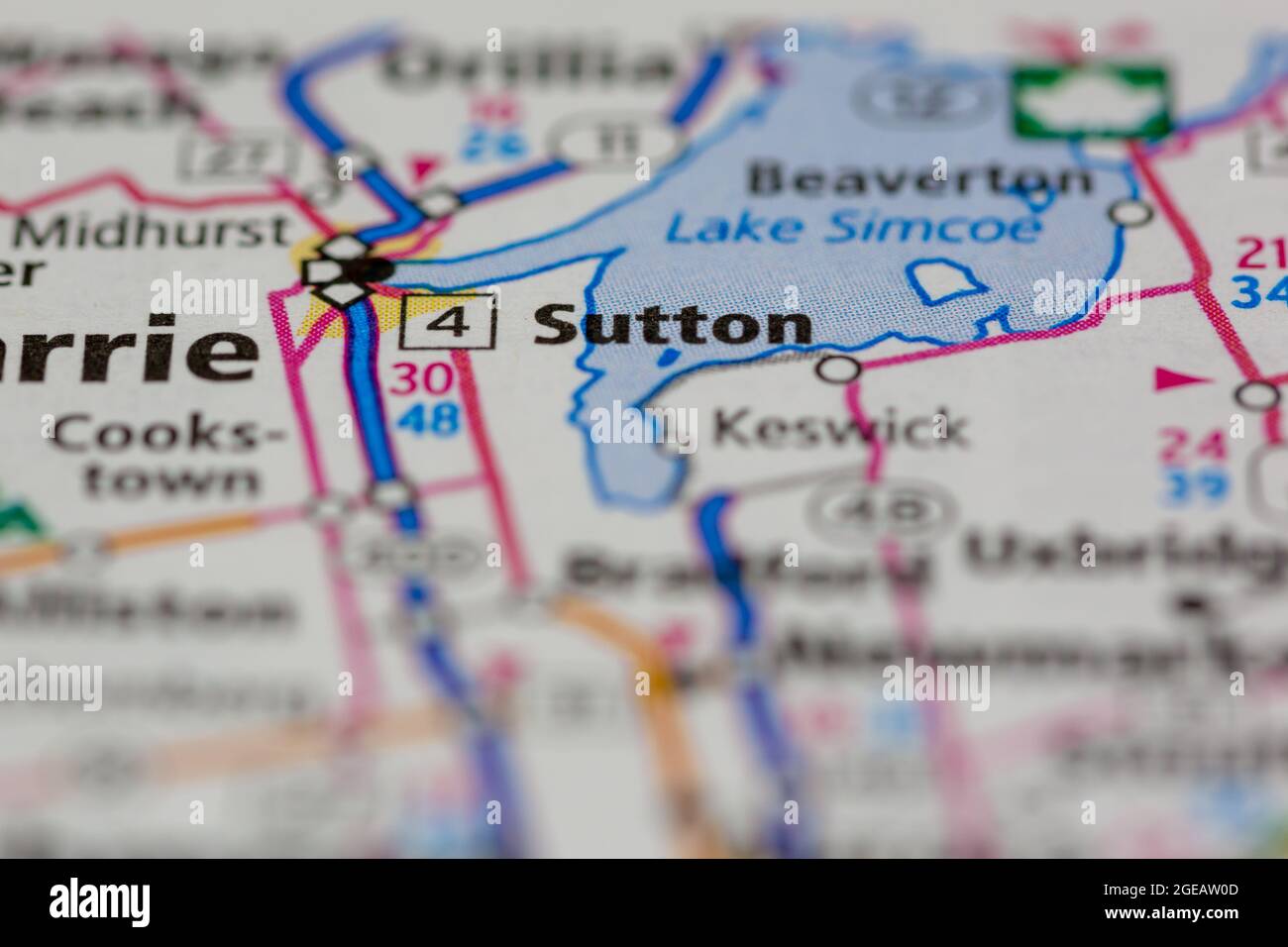 Carte de l'ontario de sutton Banque de photographies et d’images à ...