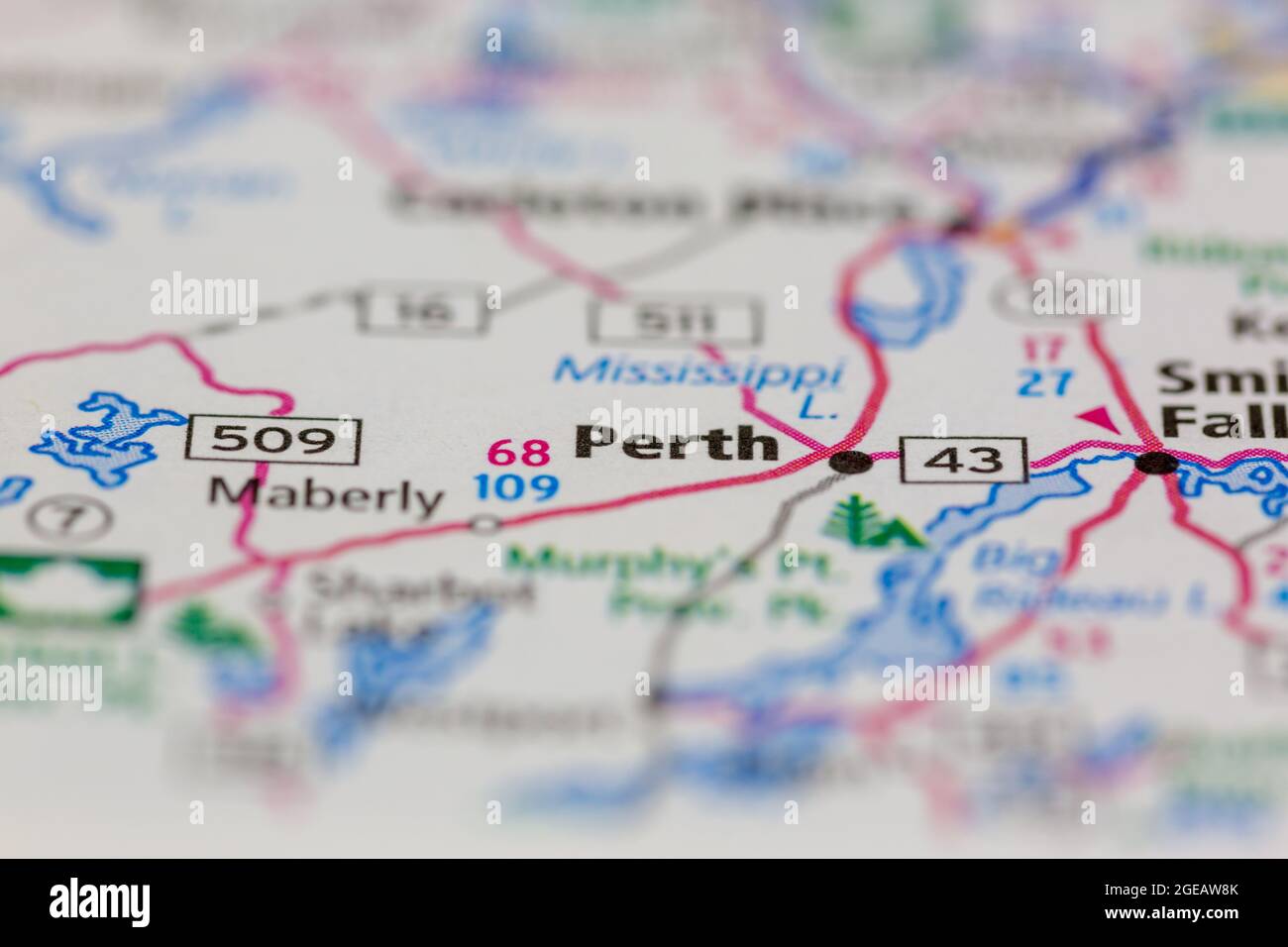 Perth sur une carte Banque de photographies et d’images à haute ...