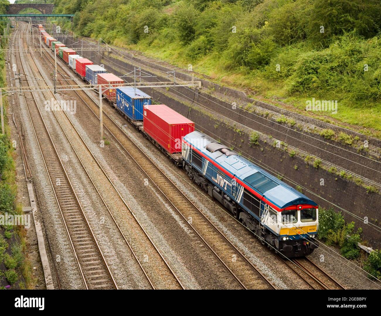 Intermodal container train Banque de photographies et d’images à haute ...