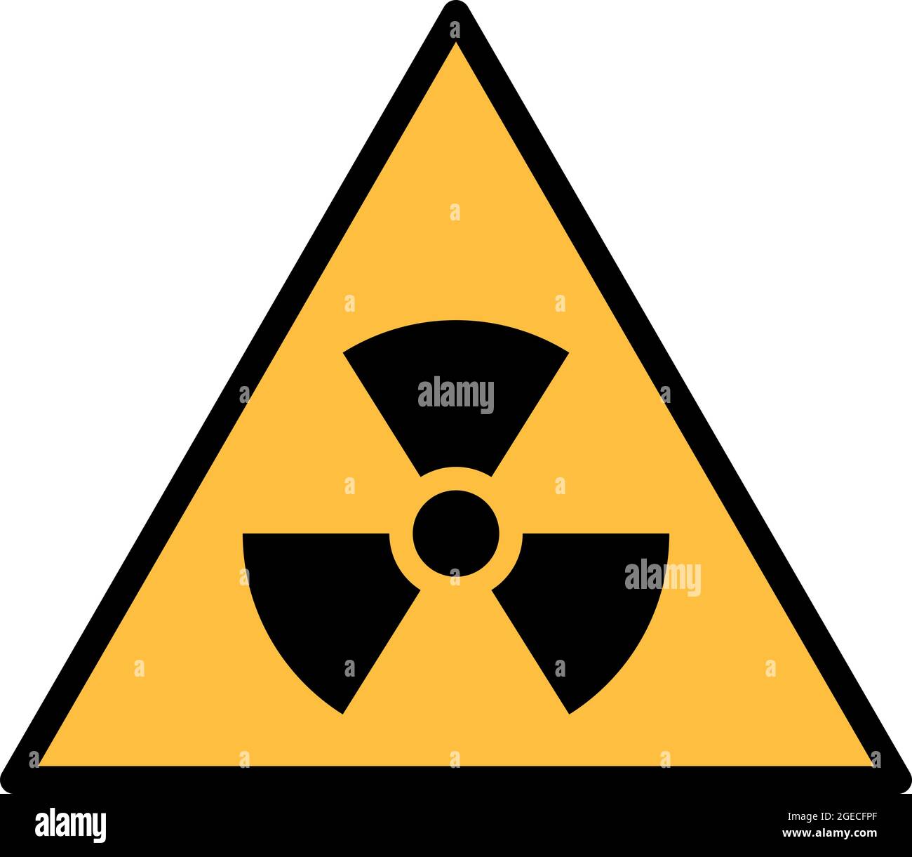 Panneau de matières radioactives. Symbole d'alerte, de danger ou de ...