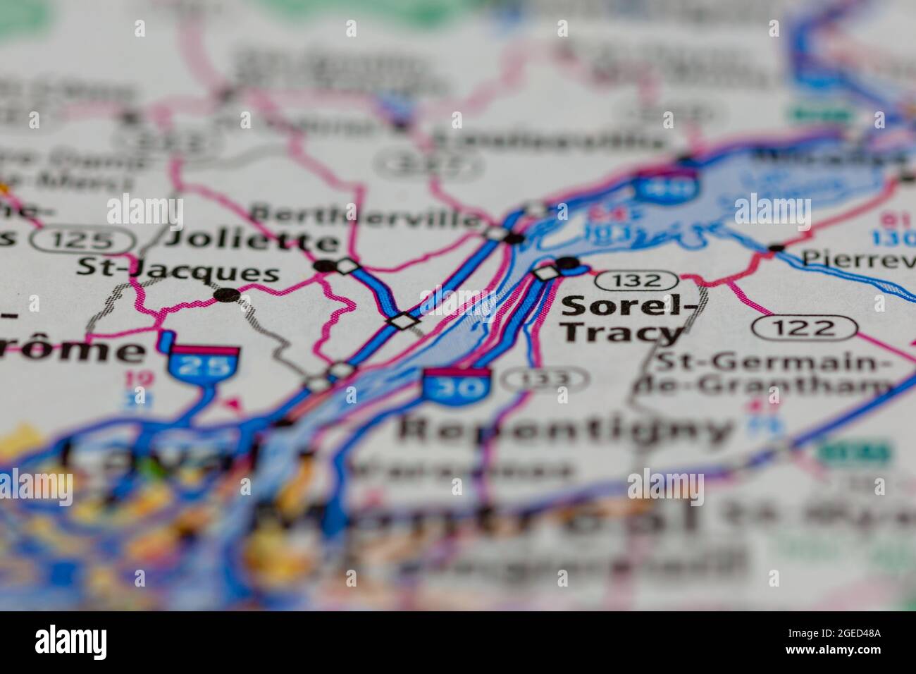 Carte de sorel tracy quebec Banque de photographies et d’images à haute ...
