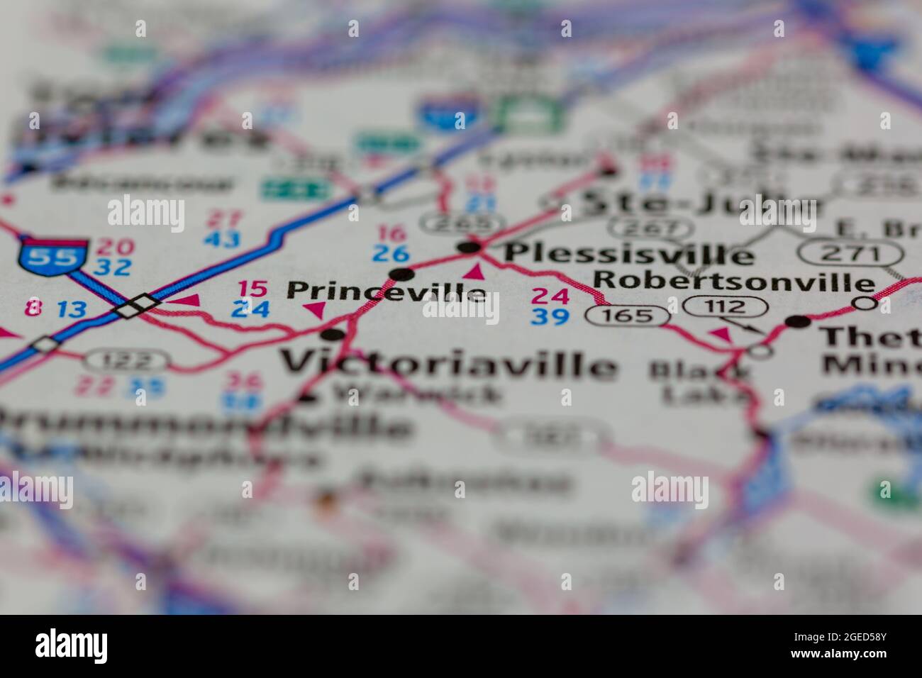 Mappa di princeville quebec Banque de photographies et d’images à haute ...