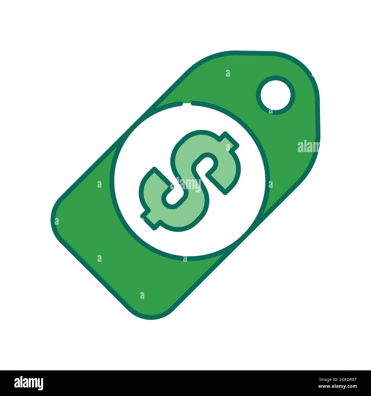 Icône de ligne de prix. Pictogramme pour page Web, application mobile ...