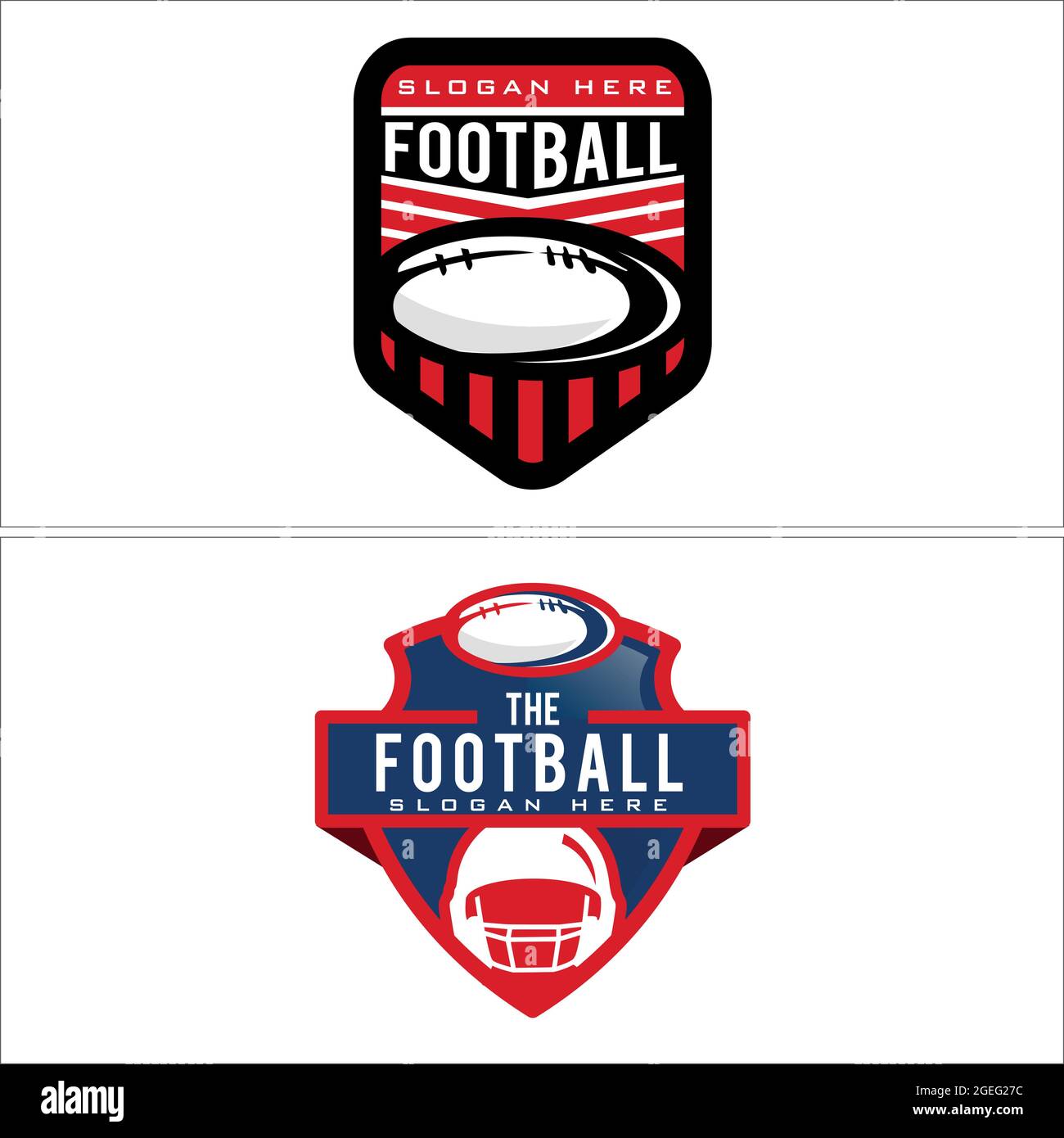 Logo de badge de football Banque d'images vectorielles - Alamy