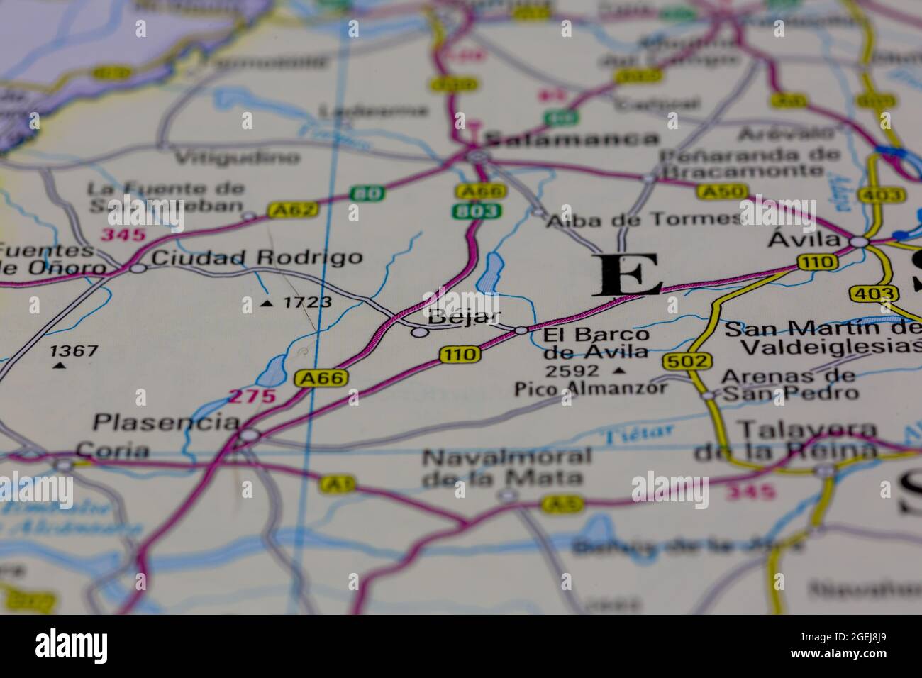 Carte routière espagne Banque de photographies et d’images à haute ...