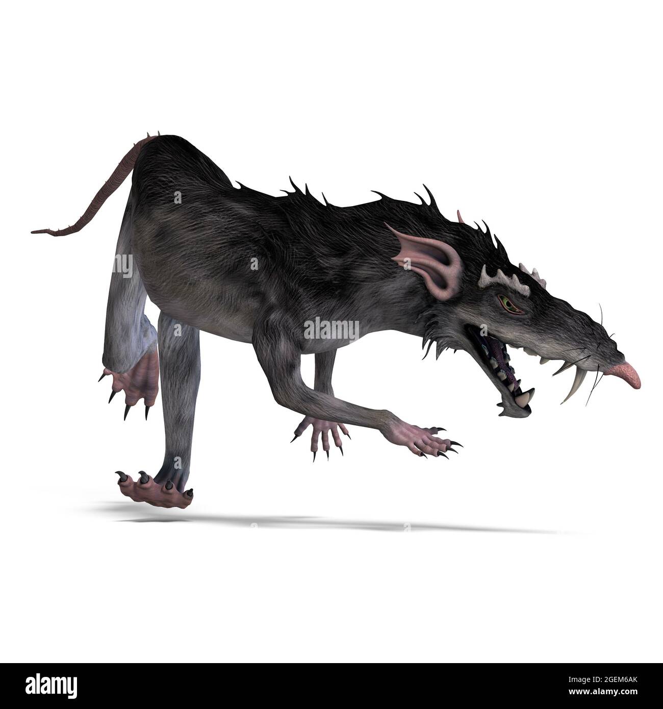 illustration 3d d'une créature de rat monstre géant isolée Photo Stock ...