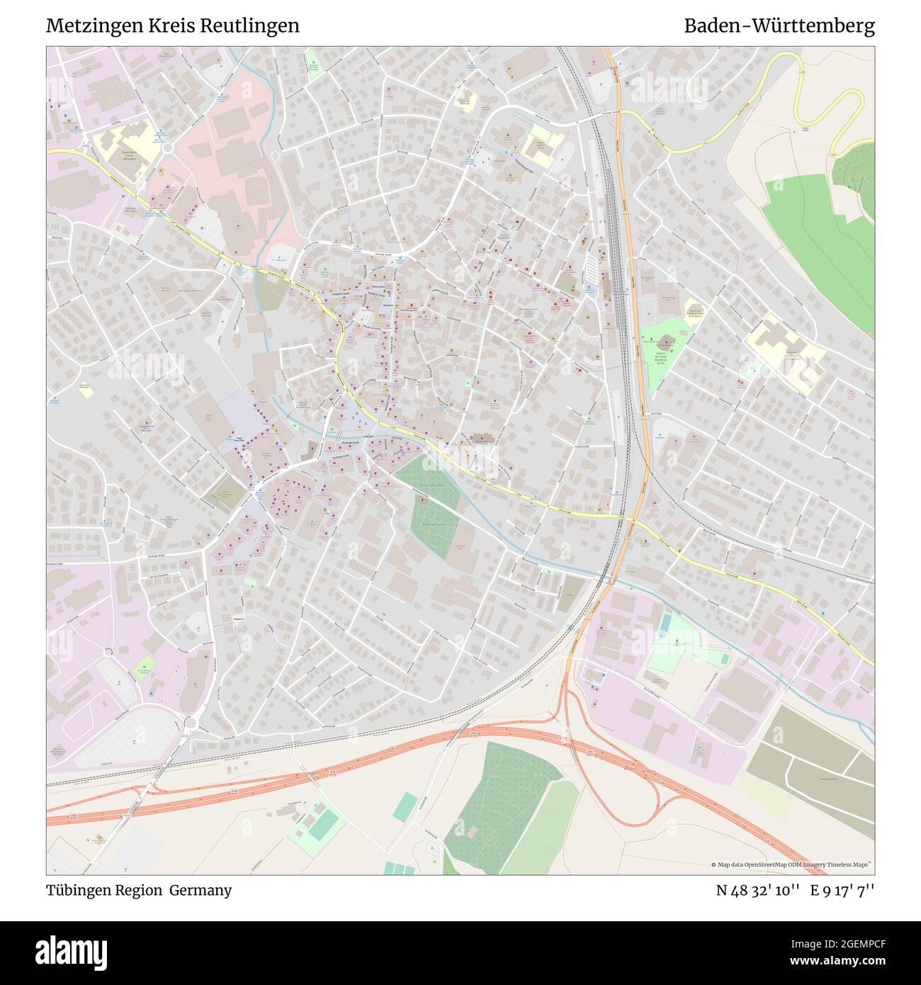 Metzingen Kreis Reutlingen, région de Tübingen, Allemagne, Bade ...