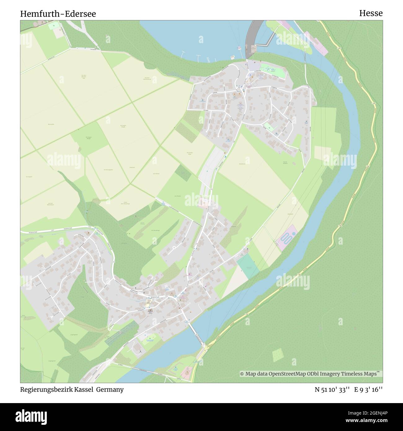 Edersee voir sur la carte Banque de photographies et d’images à haute ...
