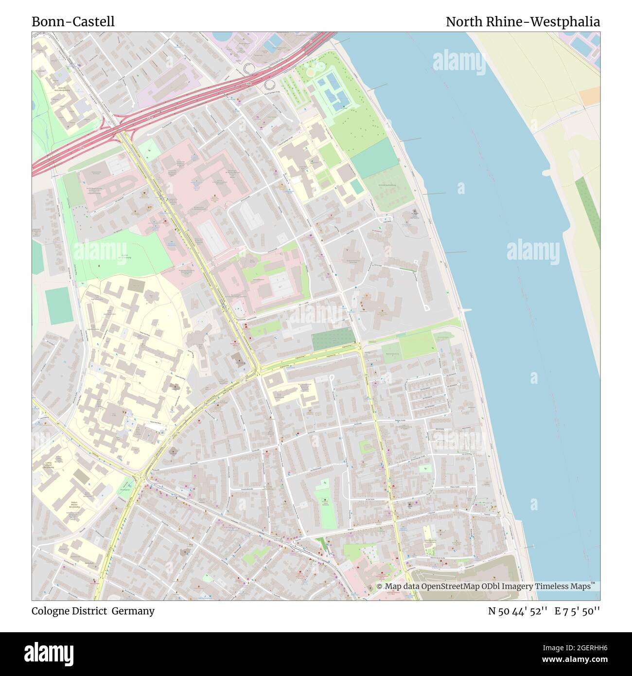Bonn germany city map Banque de photographies et d’images à haute ...