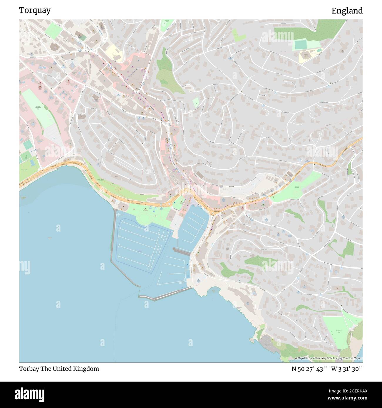 Carte de torquay Banque d'images détourées - Alamy
