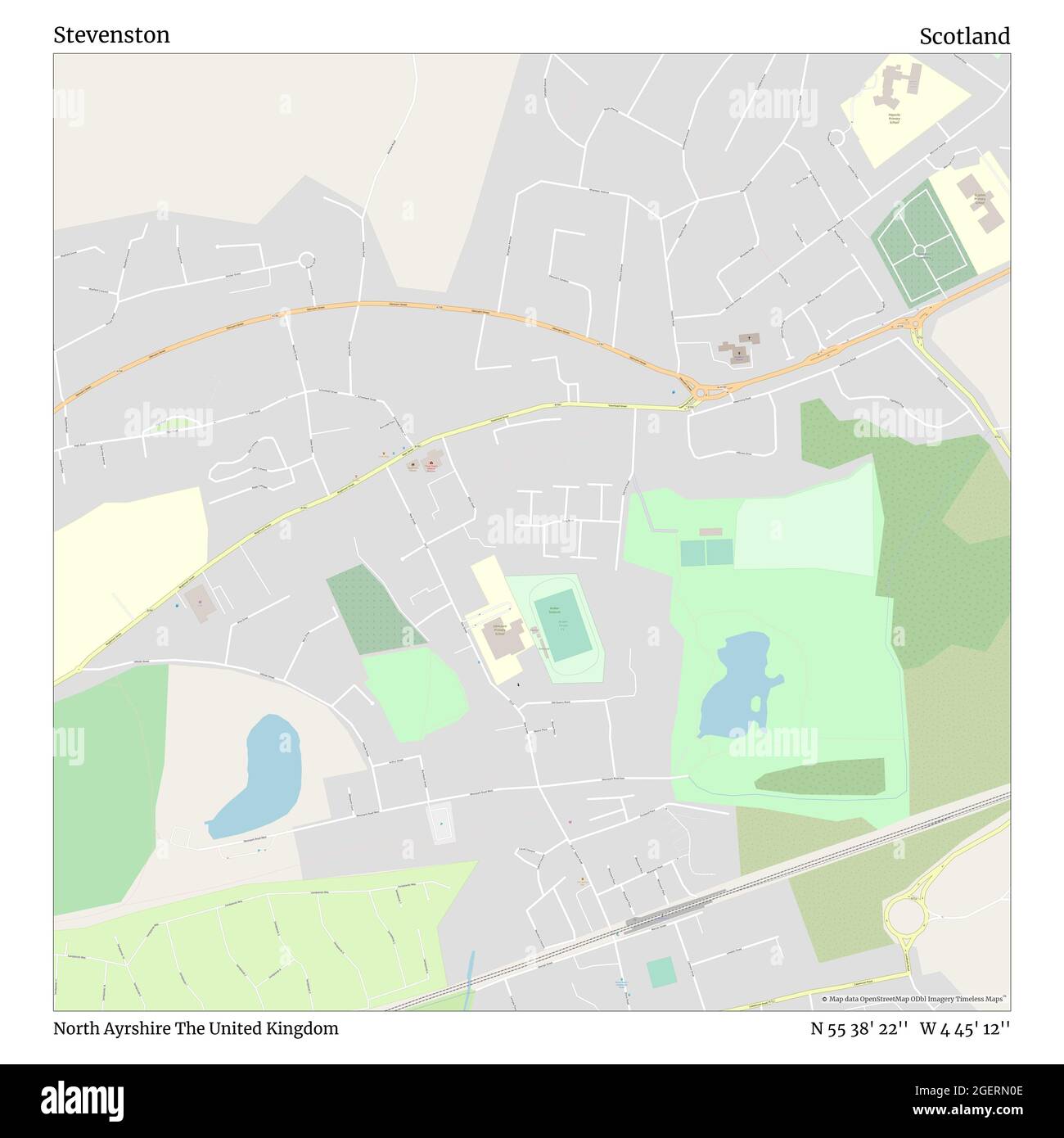 Carte de stevenston Banque de photographies et d’images à haute ...