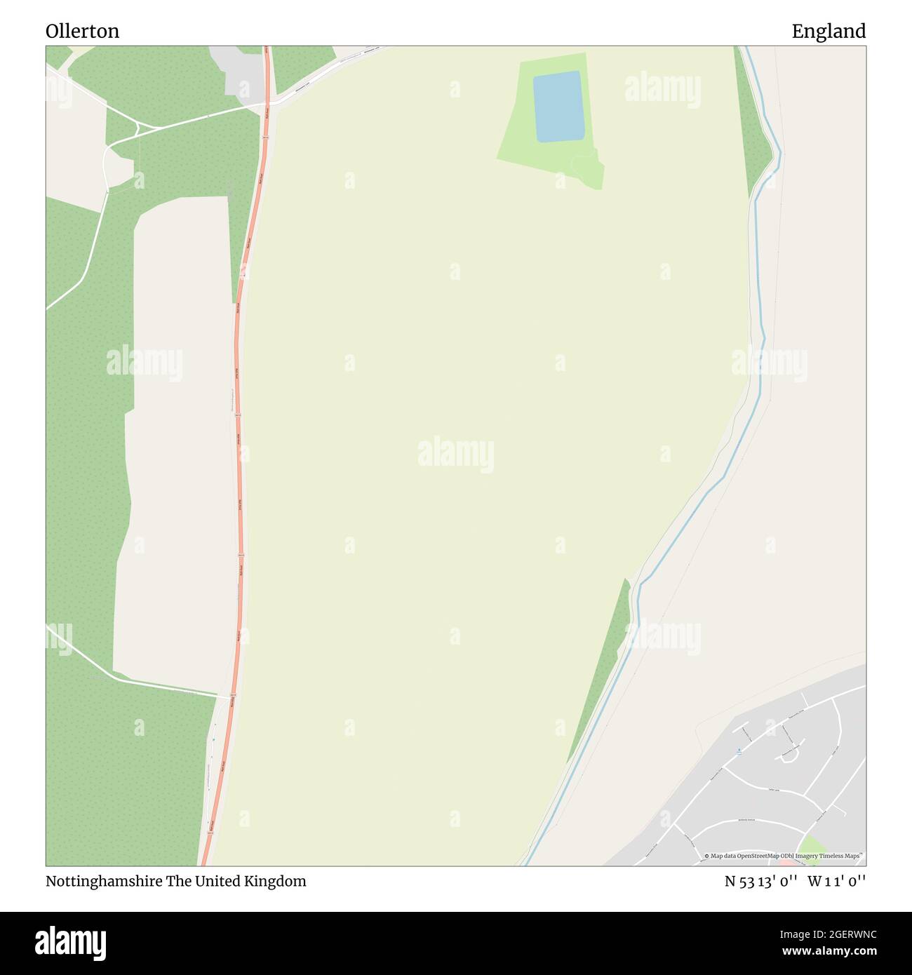 Ollerton, Notinghamshire, Royaume-Uni, Angleterre, N 53 13' 0', W 1 1 ...