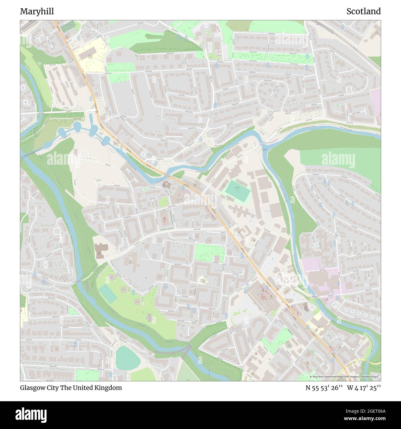 Map of glasgow scotland Banque de photographies et d’images à haute ...
