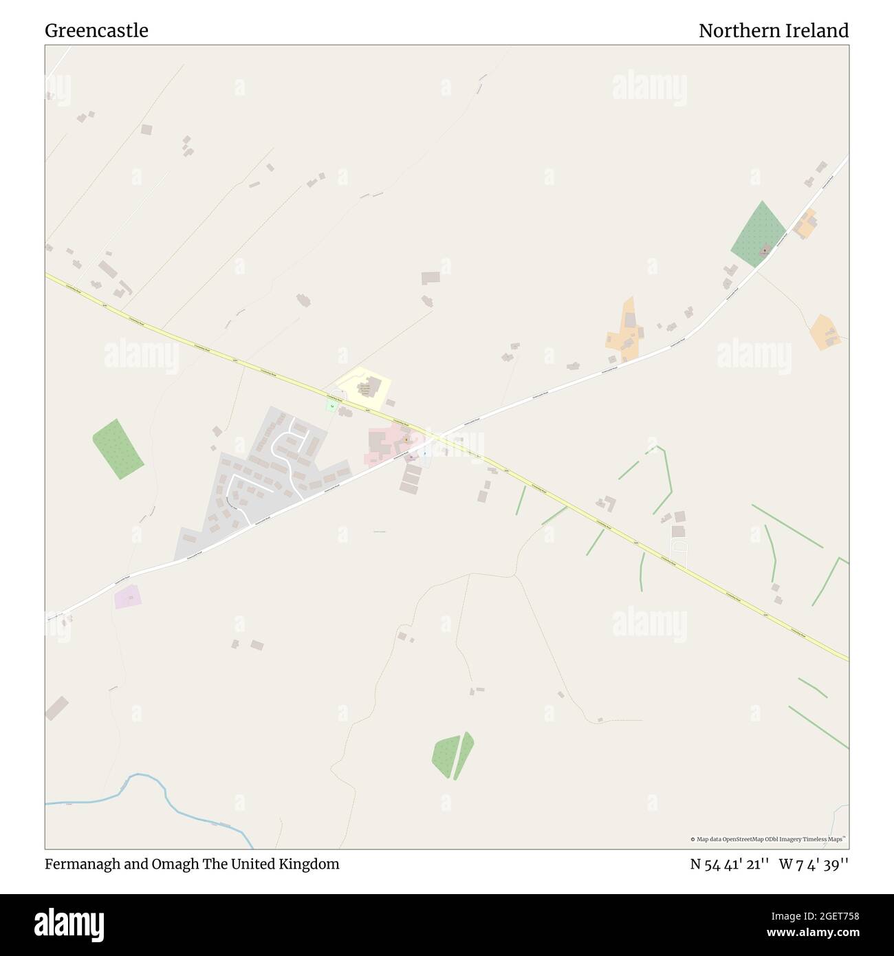 Mappa di greencastle Banque d'images détourées - Alamy