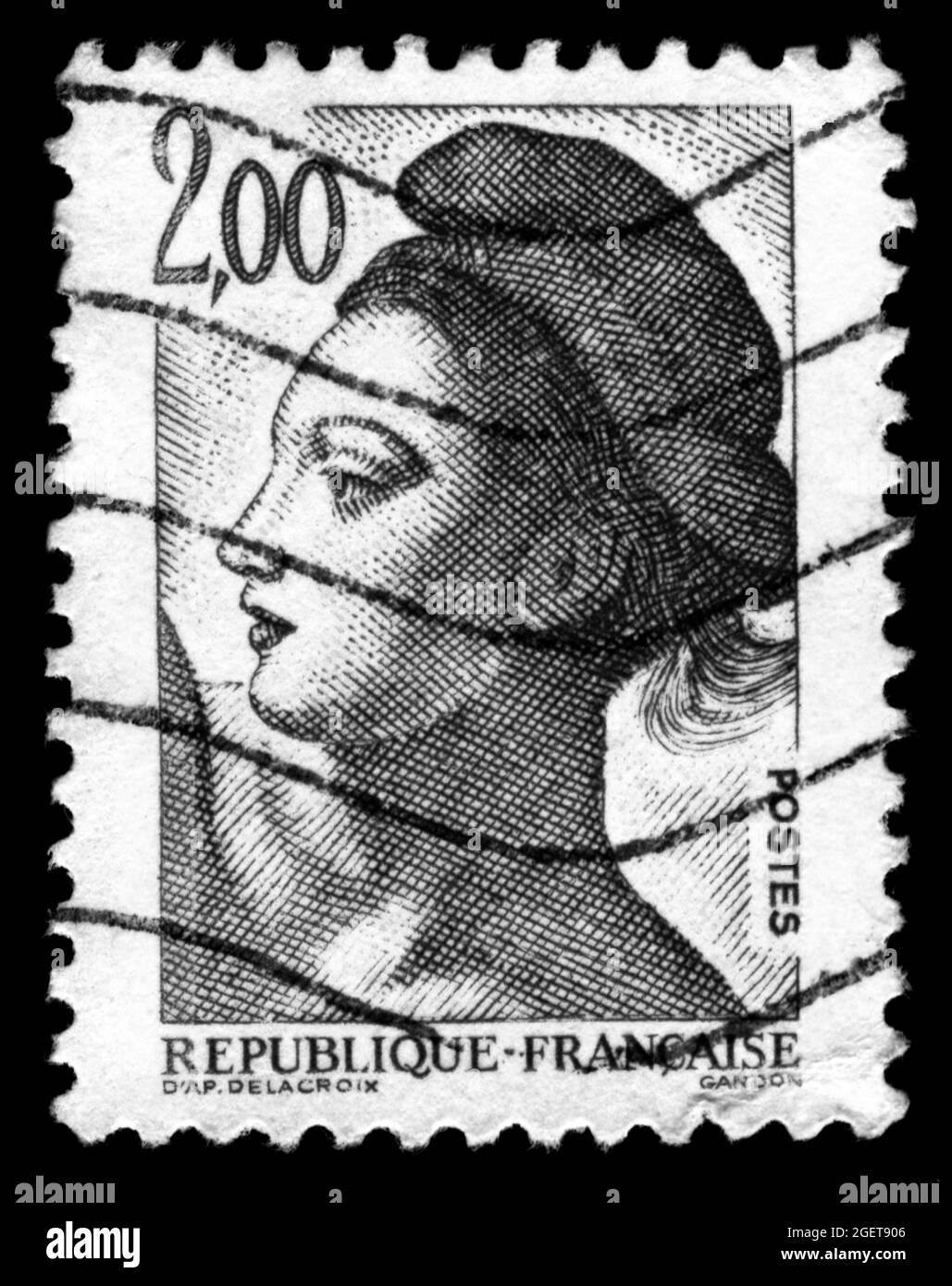 Timbre frances Banque d'images noir et blanc - Alamy