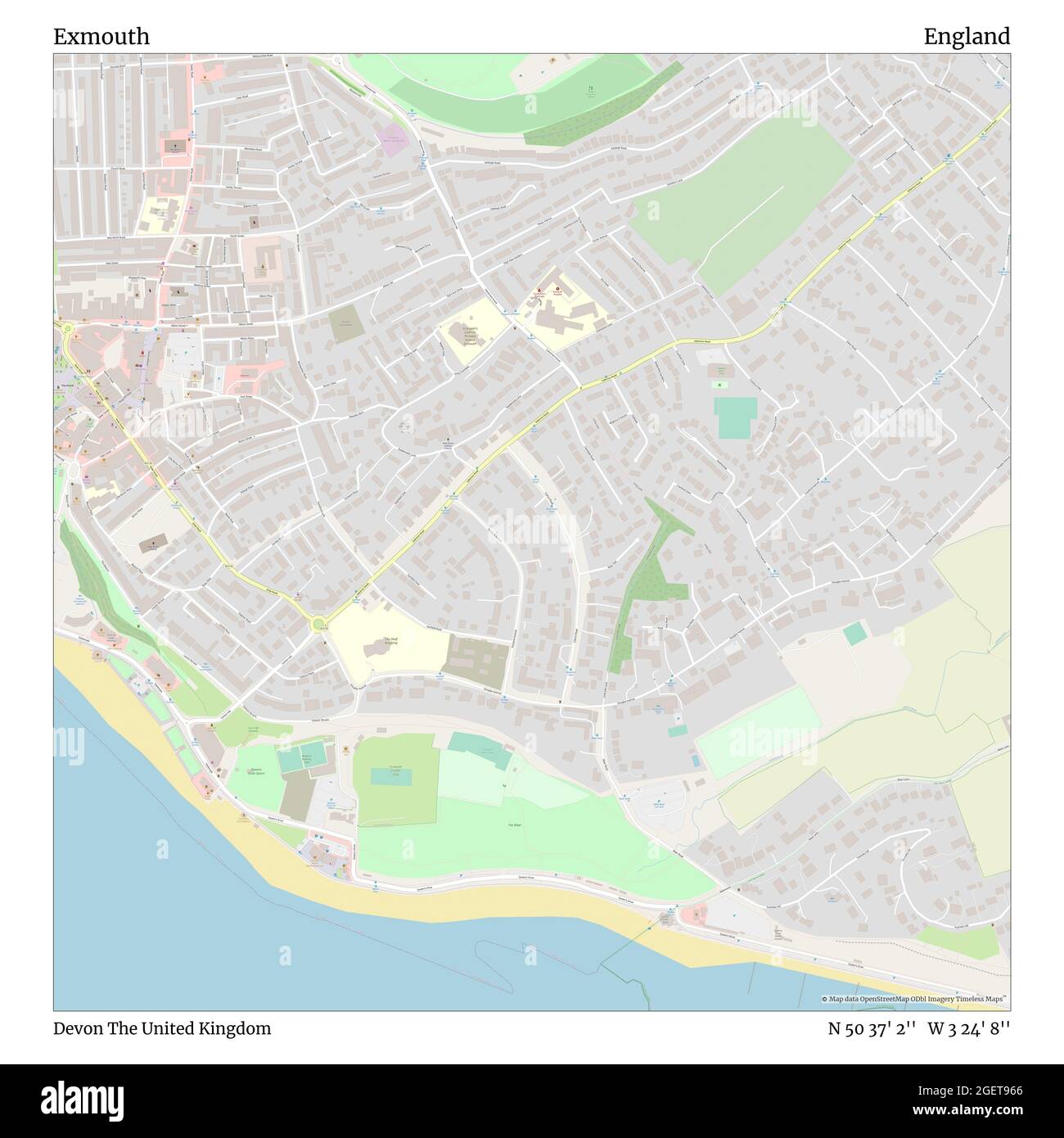 Mappa di exmouth Banque d'images détourées - Alamy
